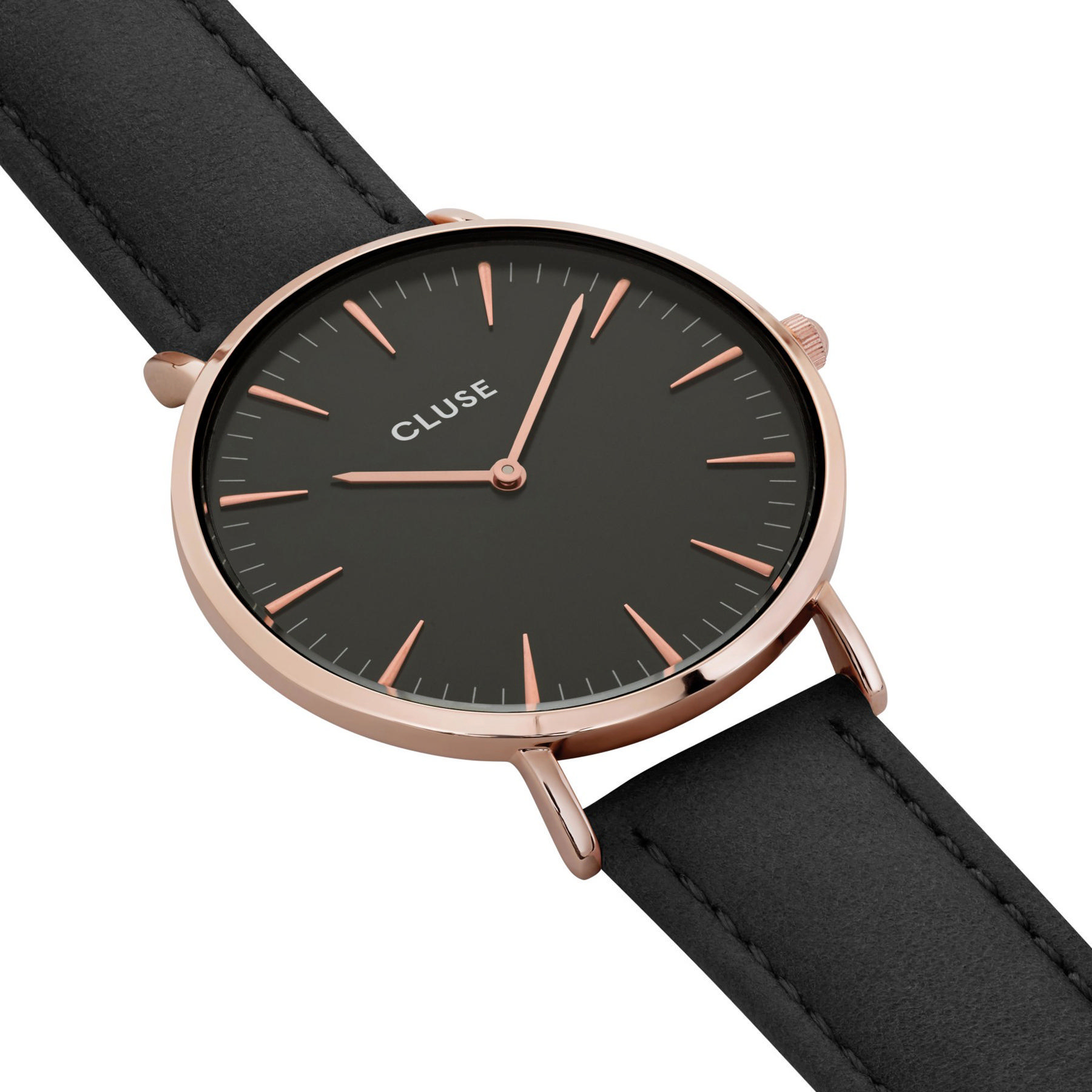 Shop CLUSE La Boheme Watch In Rosegoldblack/black - Fast Shipping ...