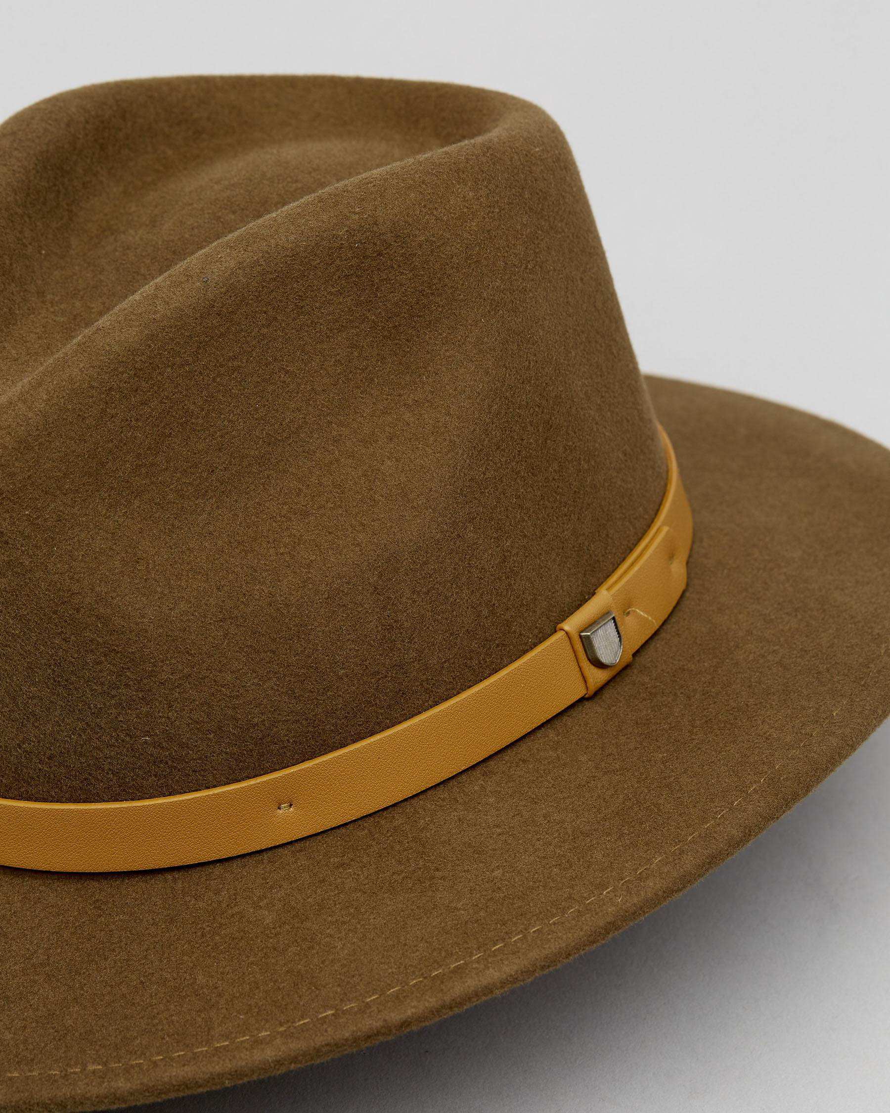 Shop Brixton Messer Fedora In Toffee - Fast Shipping & Easy Returns ...