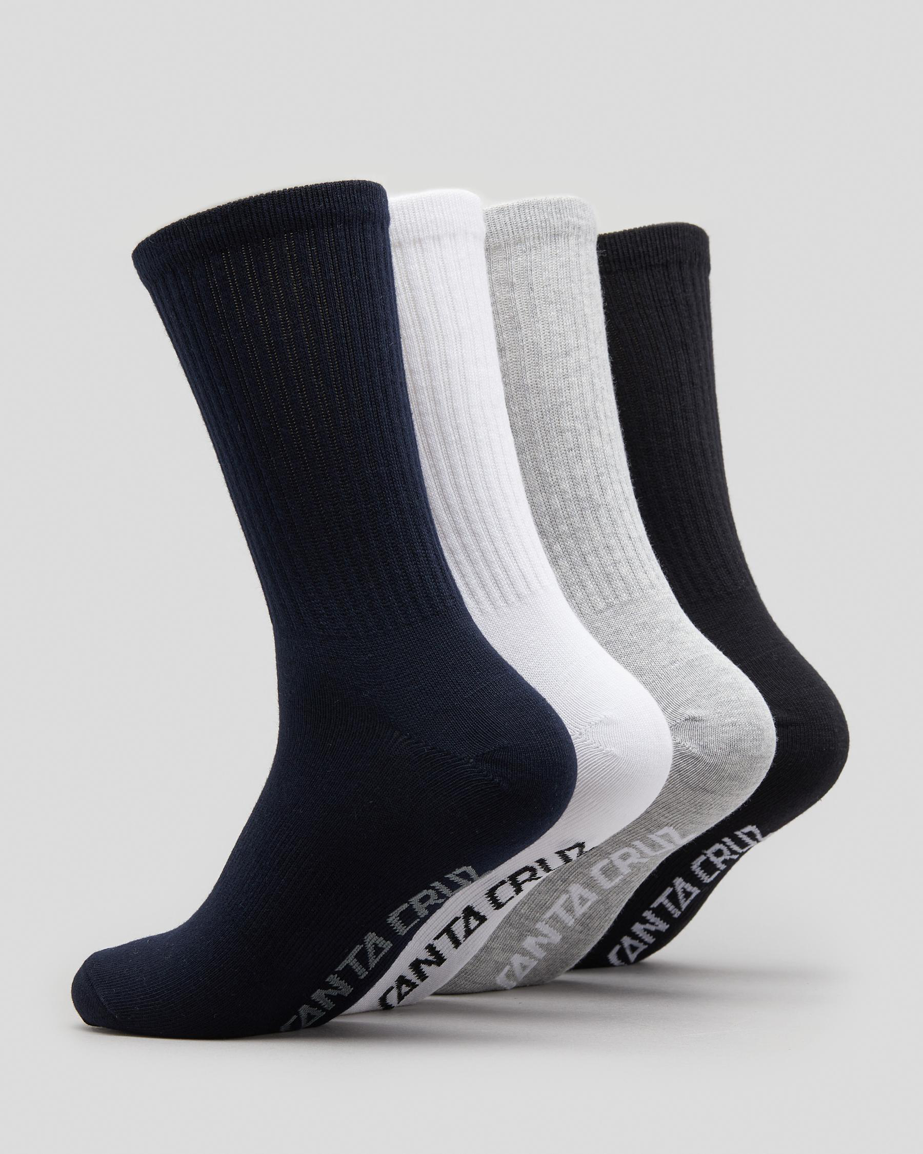 Santa Cruz Mono Hand Socks 4 Pack In Assorted - FREE* Shipping & Easy ...