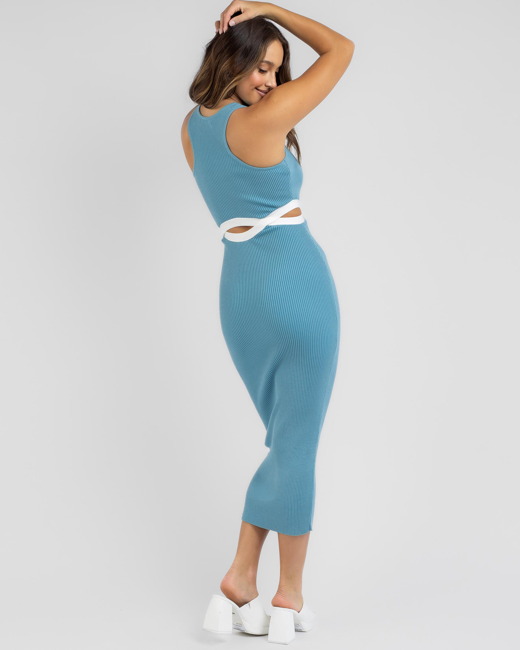 Shop Style State Anita Midi Dress In Blue - Fast Shipping & Easy ...