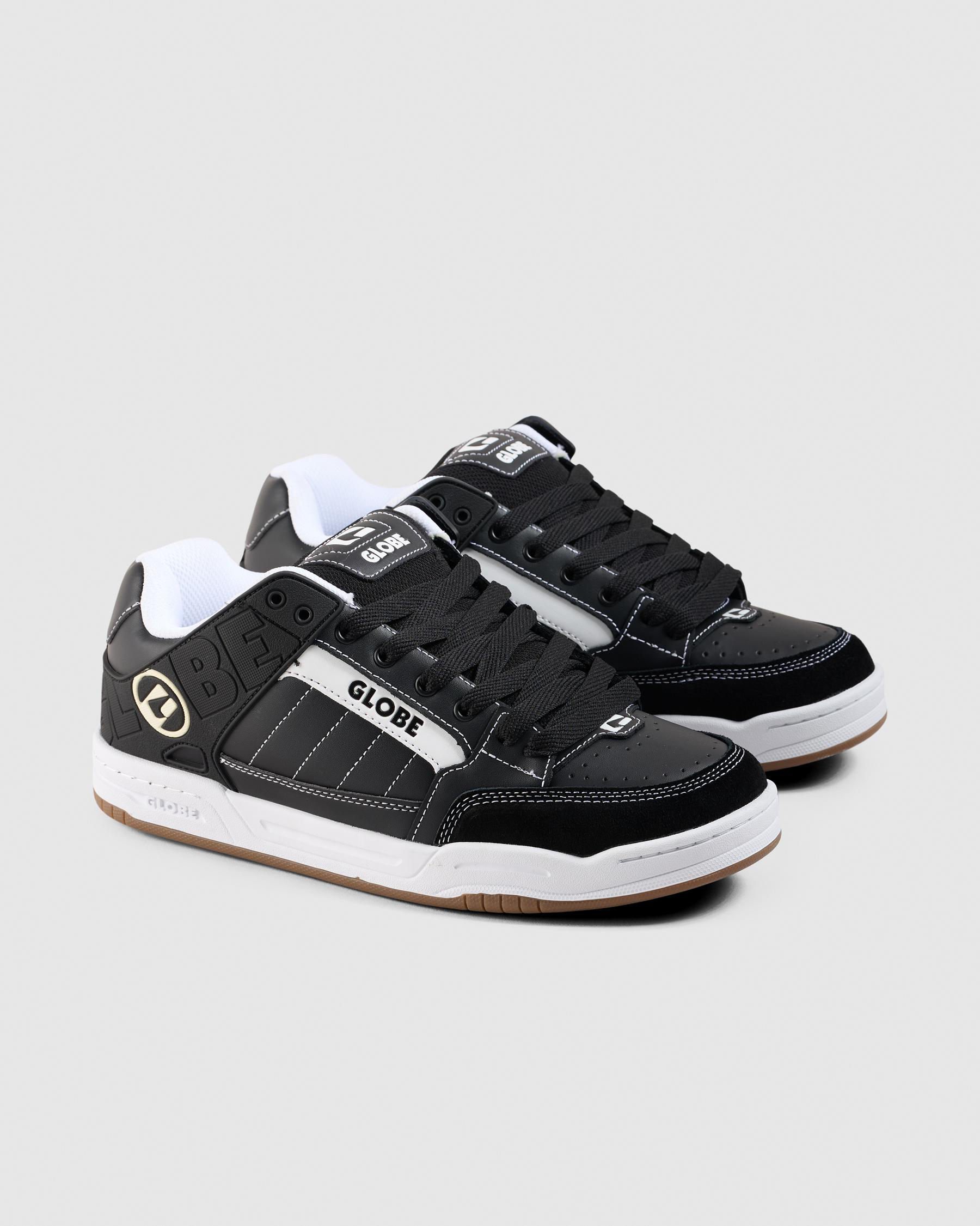 Shop Globe Tilt Shoes In Black/white/stitch - Fast Shipping & Easy ...