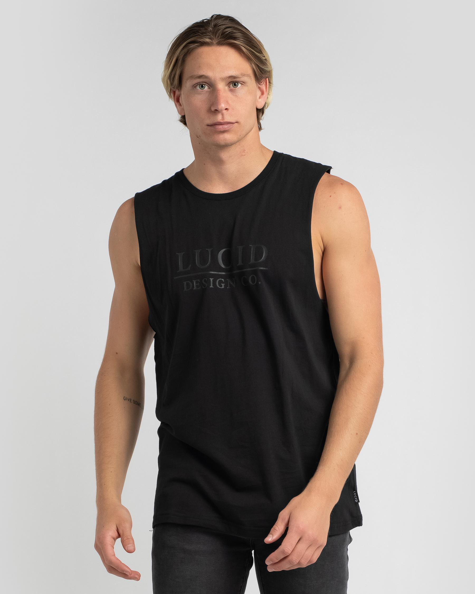 Shop Lucid Ruler Muscle Tank In Black - Fast Shipping & Easy Returns ...