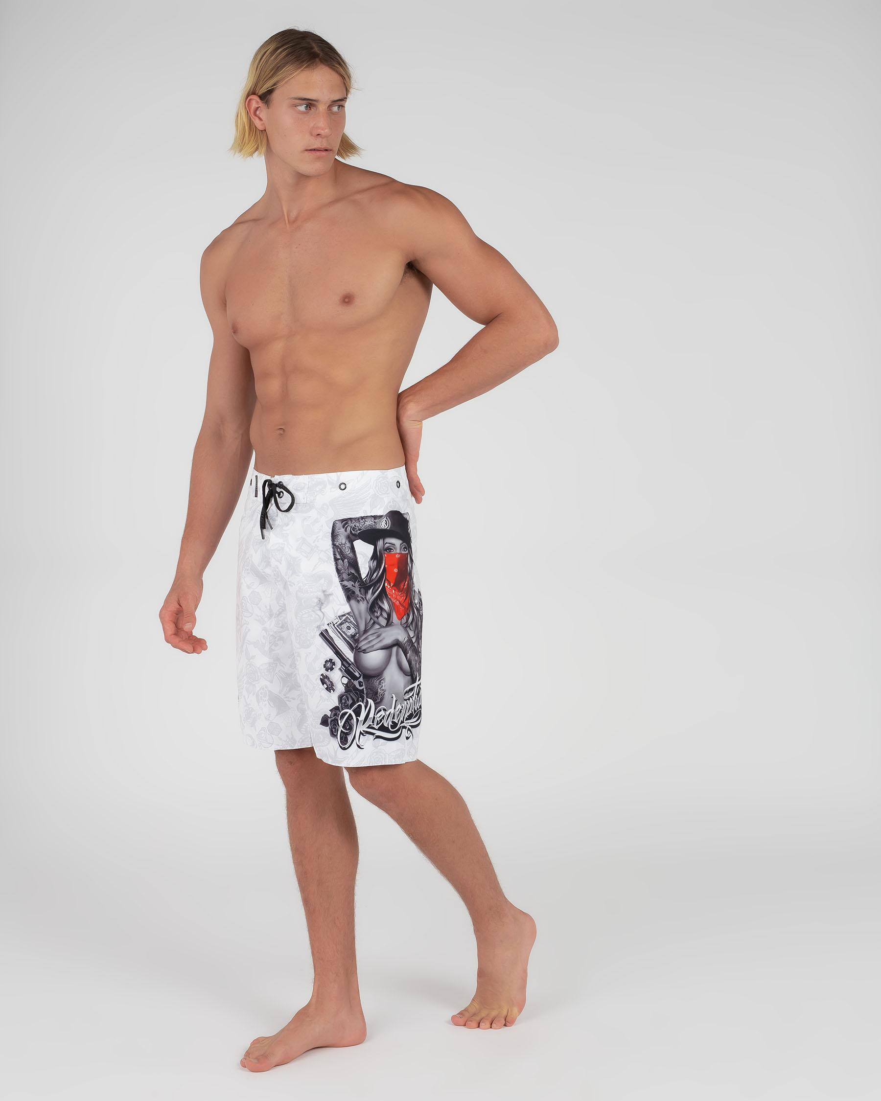 Shop Redemption Armory Board Shorts In White - Fast Shipping & Easy ...