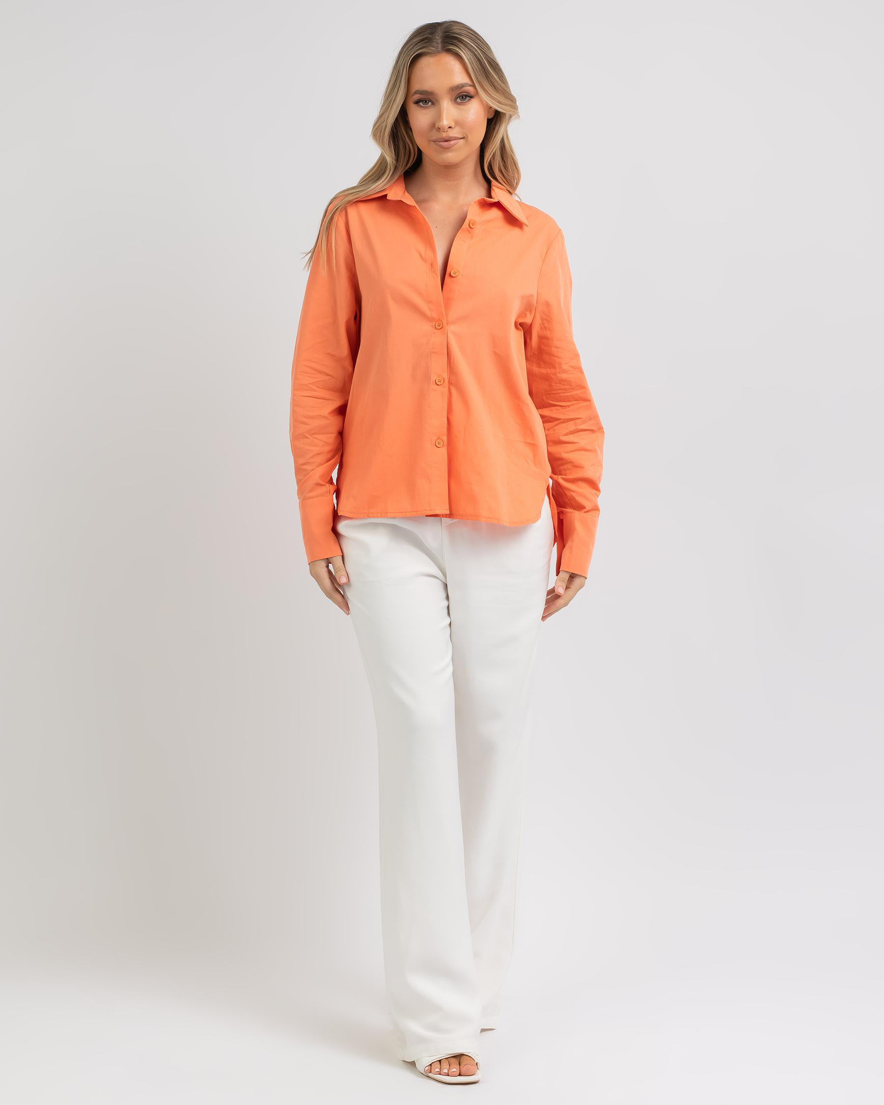 Shop Winnie & Co Malcolm Shirt In Orange - Fast Shipping & Easy Returns ...