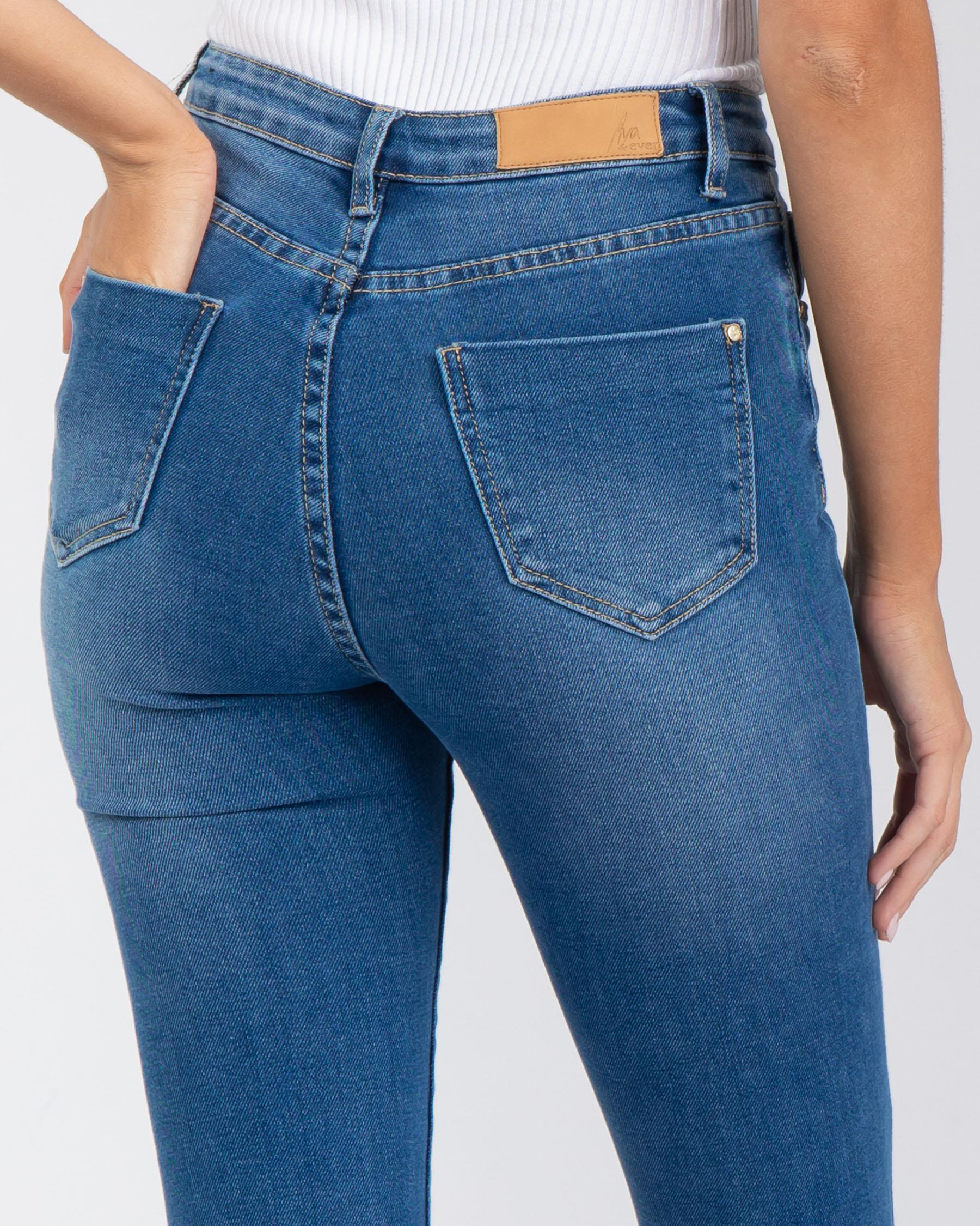Shop Ava And Ever Chicago Jeans In Dark Mid - Fast Shipping & Easy ...