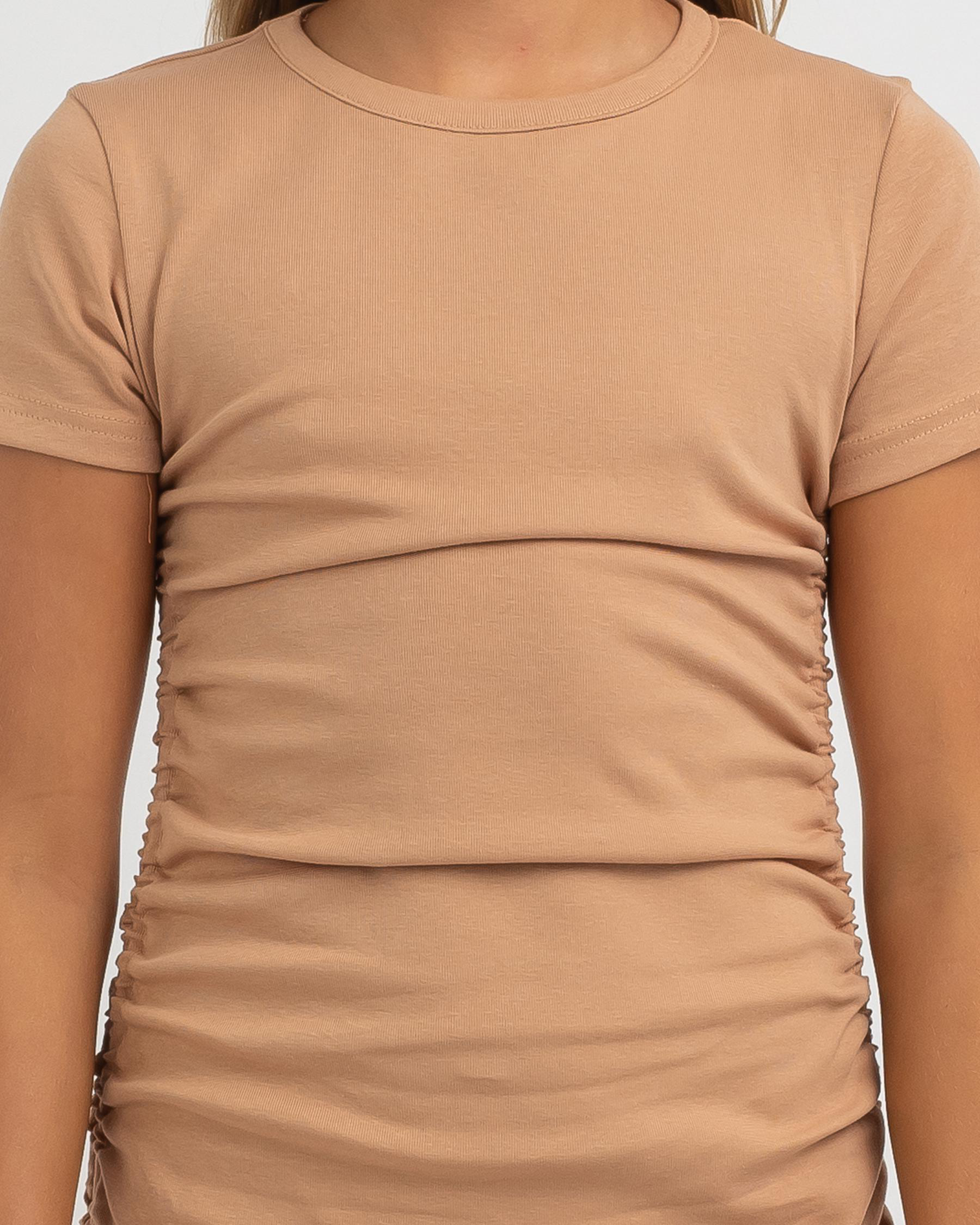 Shop Ava And Ever Girls' Reece Dress In Mocha - Fast Shipping & Easy ...