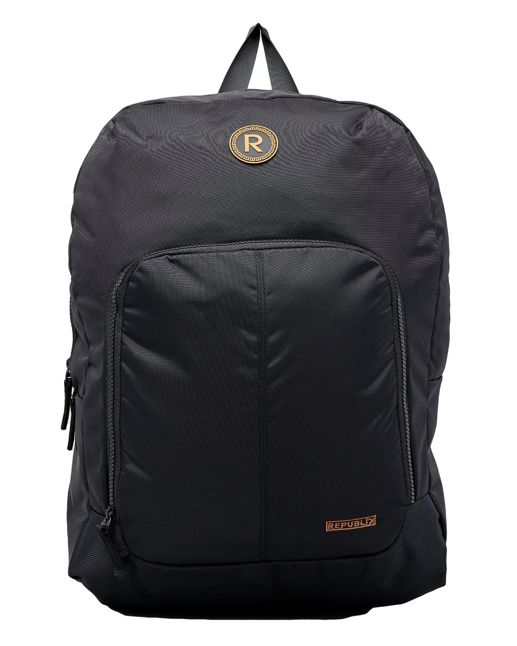 Shop REPUBLIK Rebus Backpack In Black - Fast Shipping & Easy Returns ...