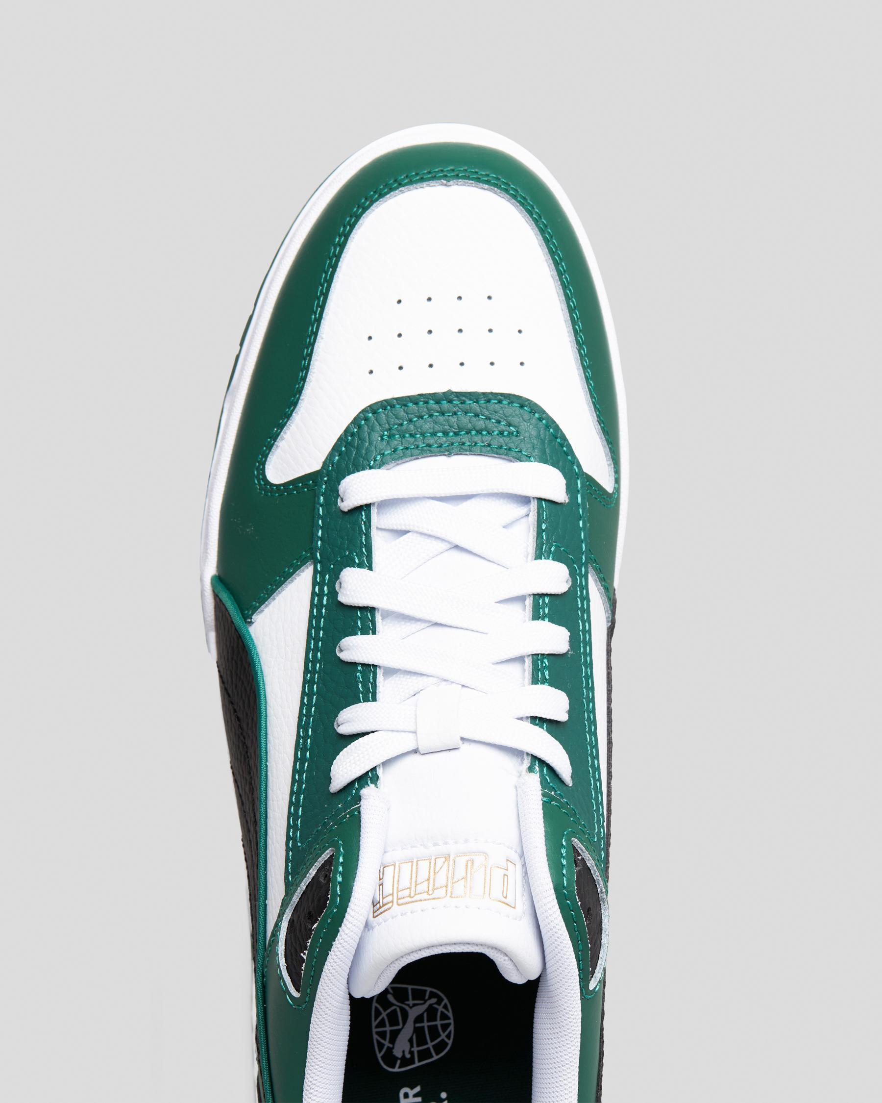 Shop Puma RBD Game Low Shoes In Puma White-puma Black-vine-puma Gold ...