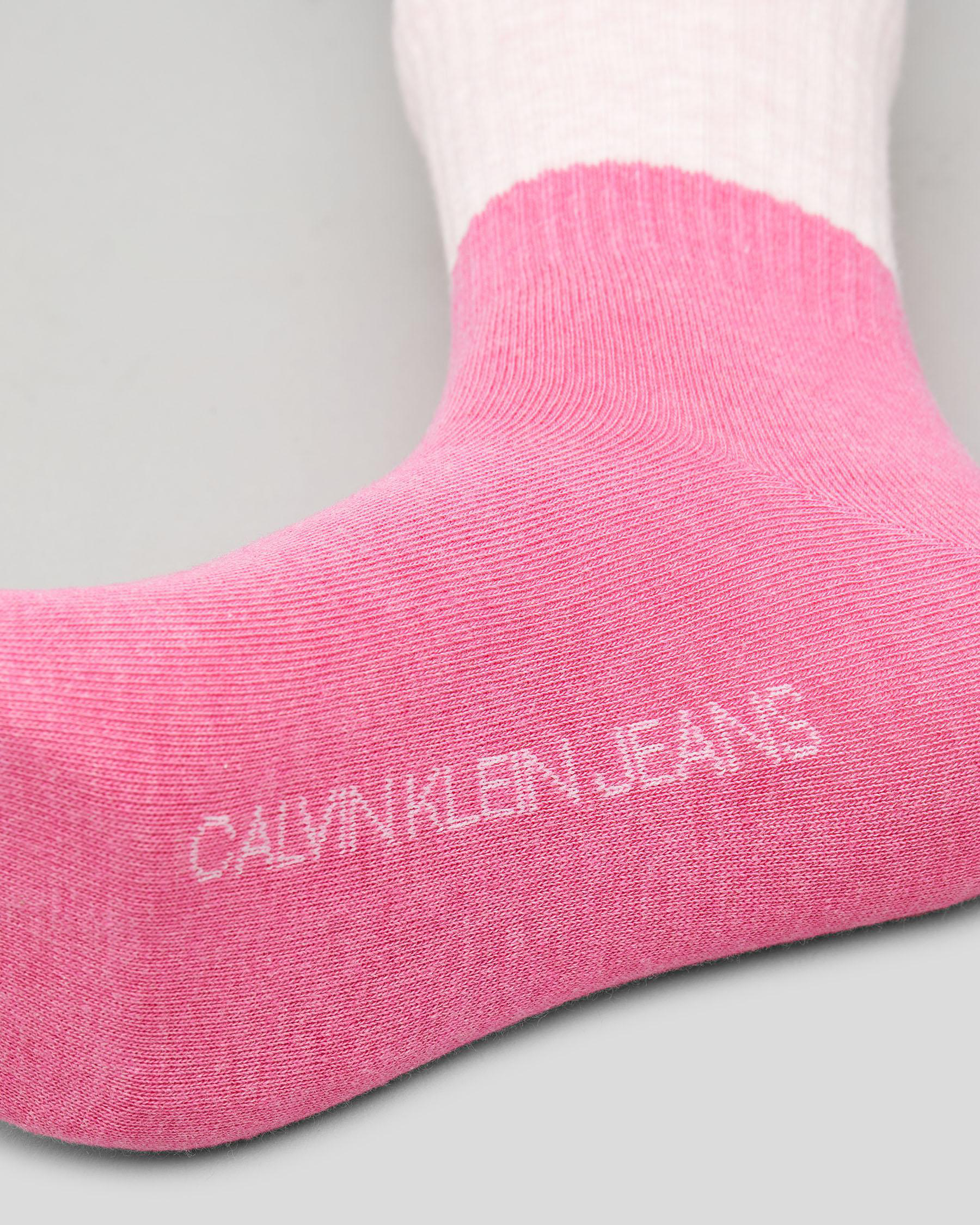 Shop Calvin Klein Womens Casual Monogram Sock Pack In Pink Htr Assorted ...