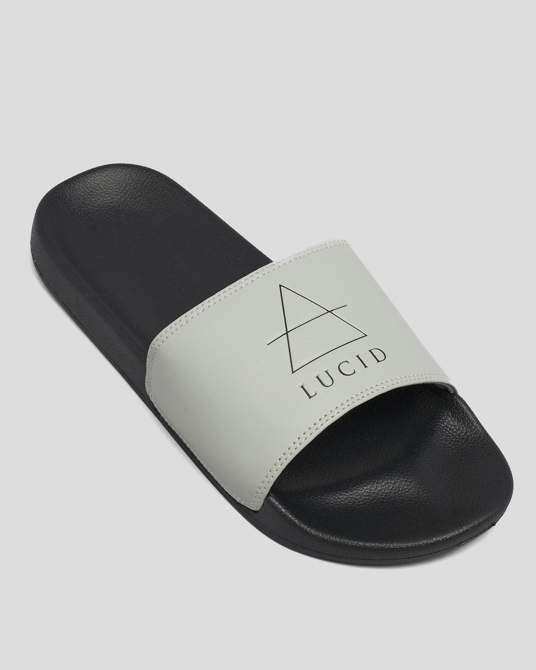 Shop Lucid Geomet Slides In Black/grey - Fast Shipping & Easy Returns ...