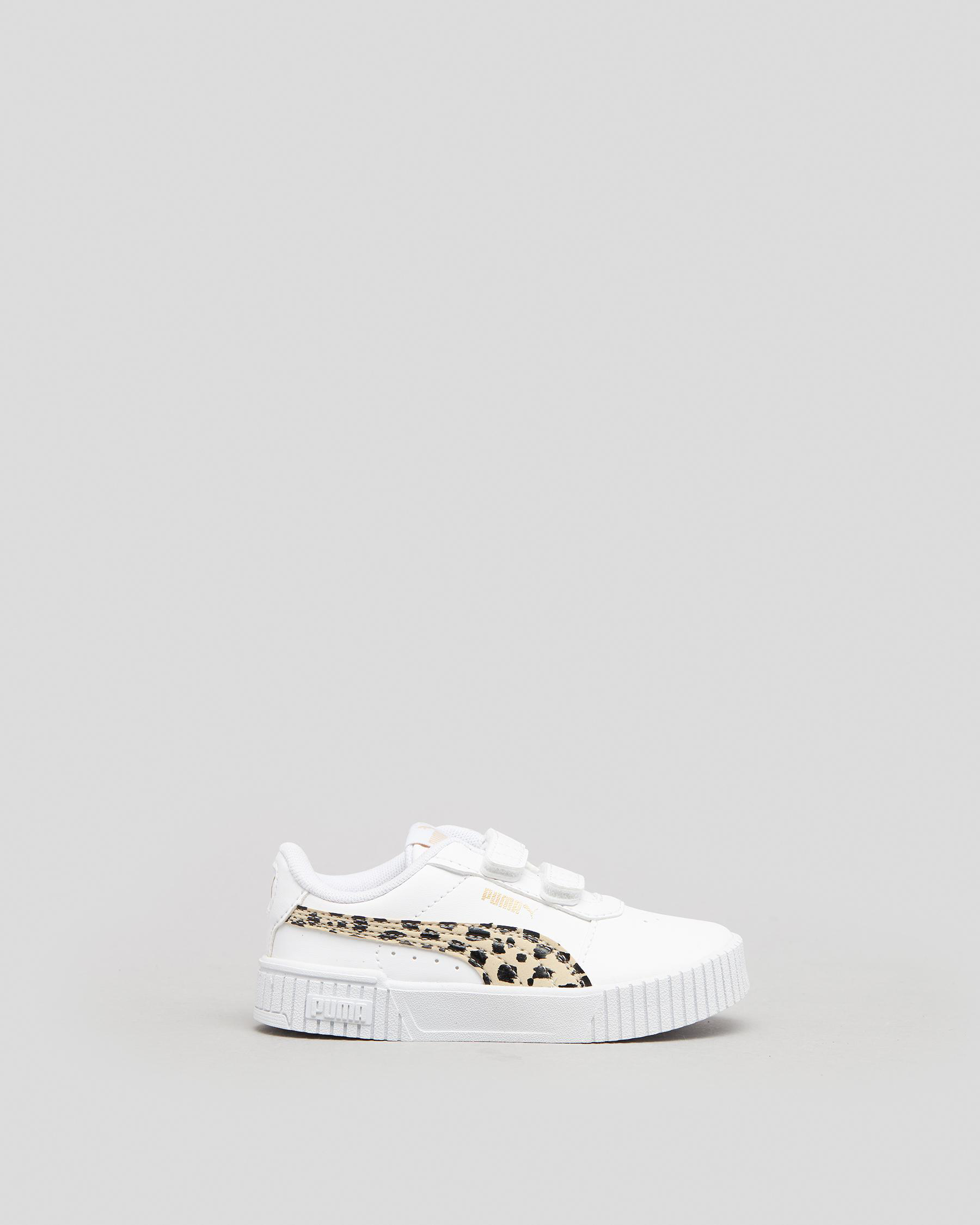 Puma Toddlers' Carina Animal Shoes In Puma White/granola/puma Black ...