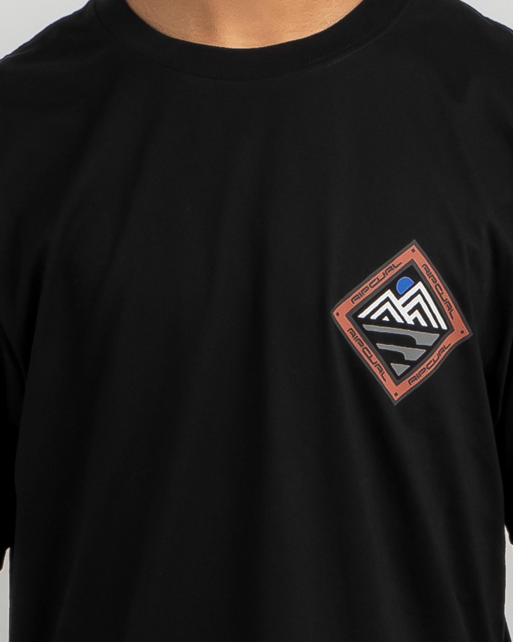 Shop Rip Curl Vaporcool Journeys Peak T-Shirt In Black - Fast Shipping & Easy Returns - City ...