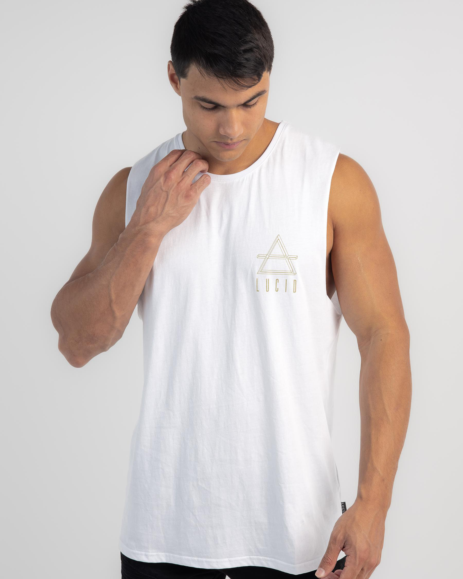 Shop Lucid Vexed Muscle Tank In White - Fast Shipping & Easy Returns ...