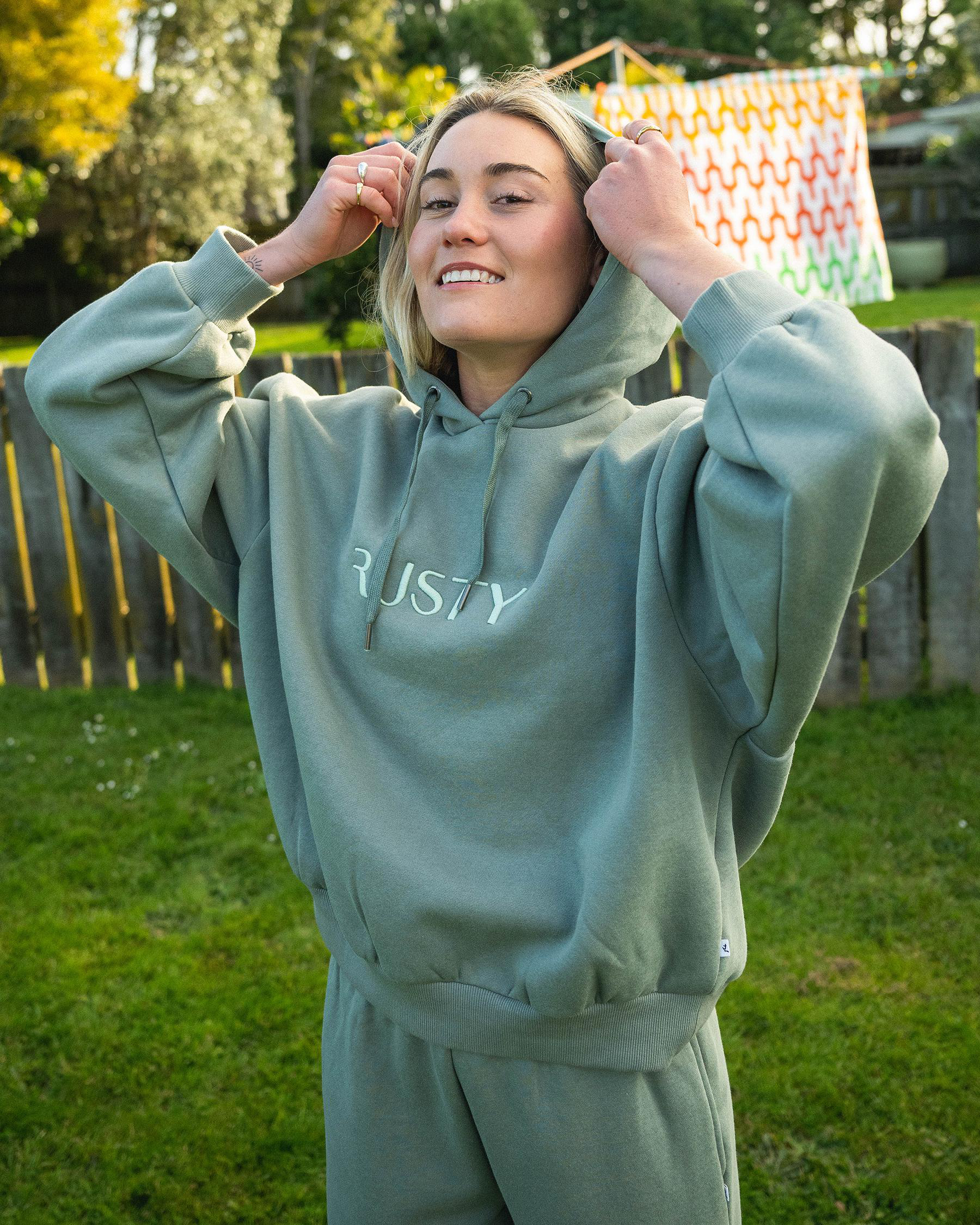 Rusty Signature Hoodie In Faded Pistachio 1 - FREE* Shipping & Easy ...