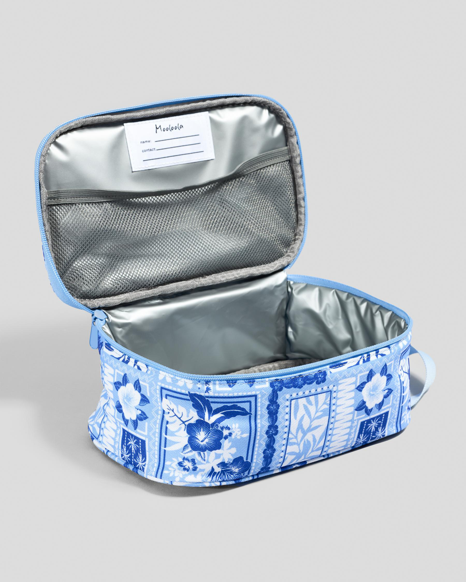Shop Mooloola Tropical Rectangle Lunch Box In Blue Print - Fast ...