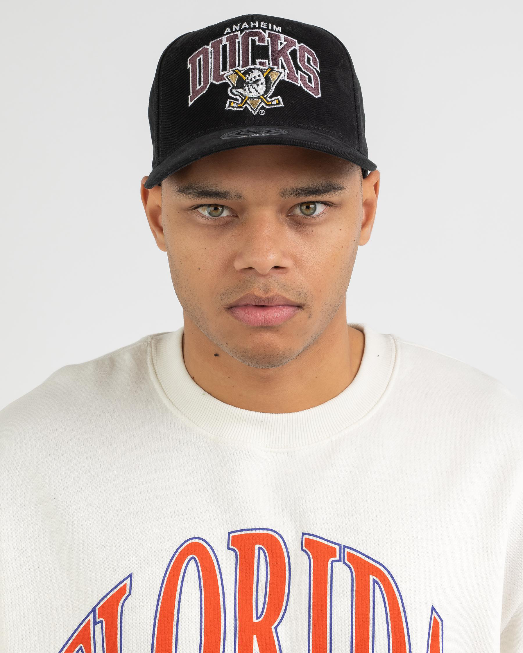 Shop Majestic Anaheim Ducks Arch Logo Pro Crown Cap In Ducks Black ...