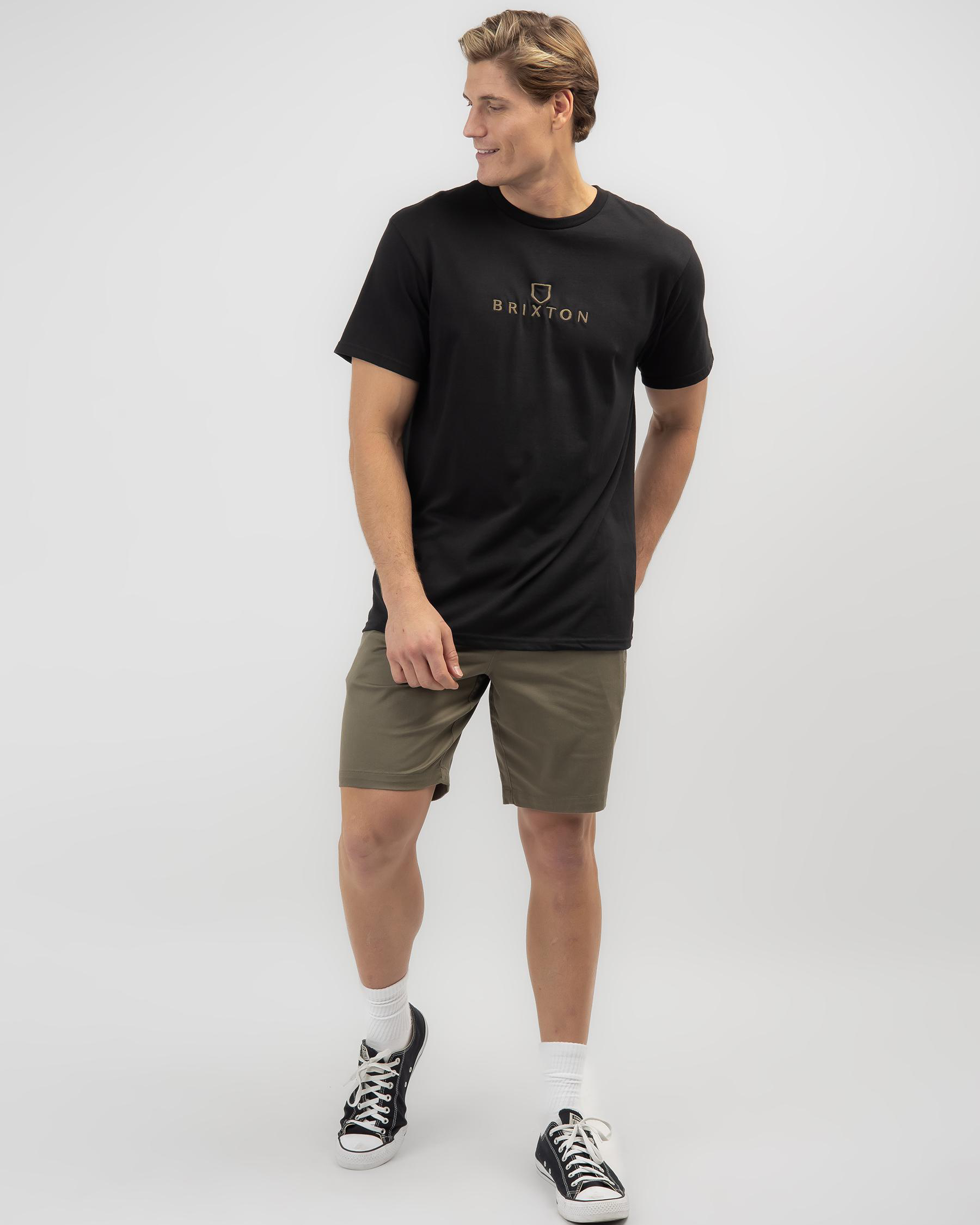 Shop Brixton Alpha Thread T-Shirt In Black - Fast Shipping & Easy ...