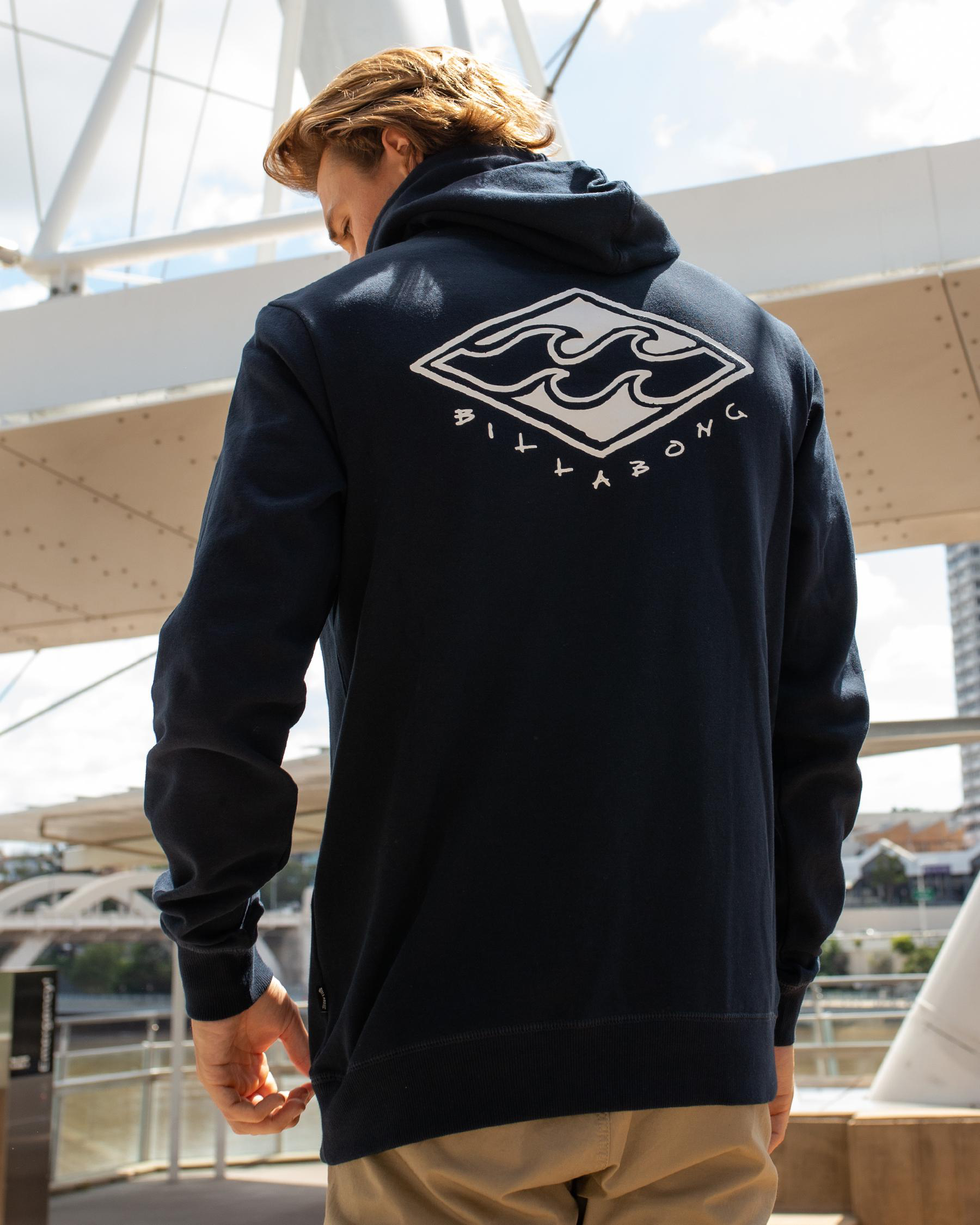 Shop Billabong Diamond Pop Hoodie In Navy - Fast Shipping & Easy ...