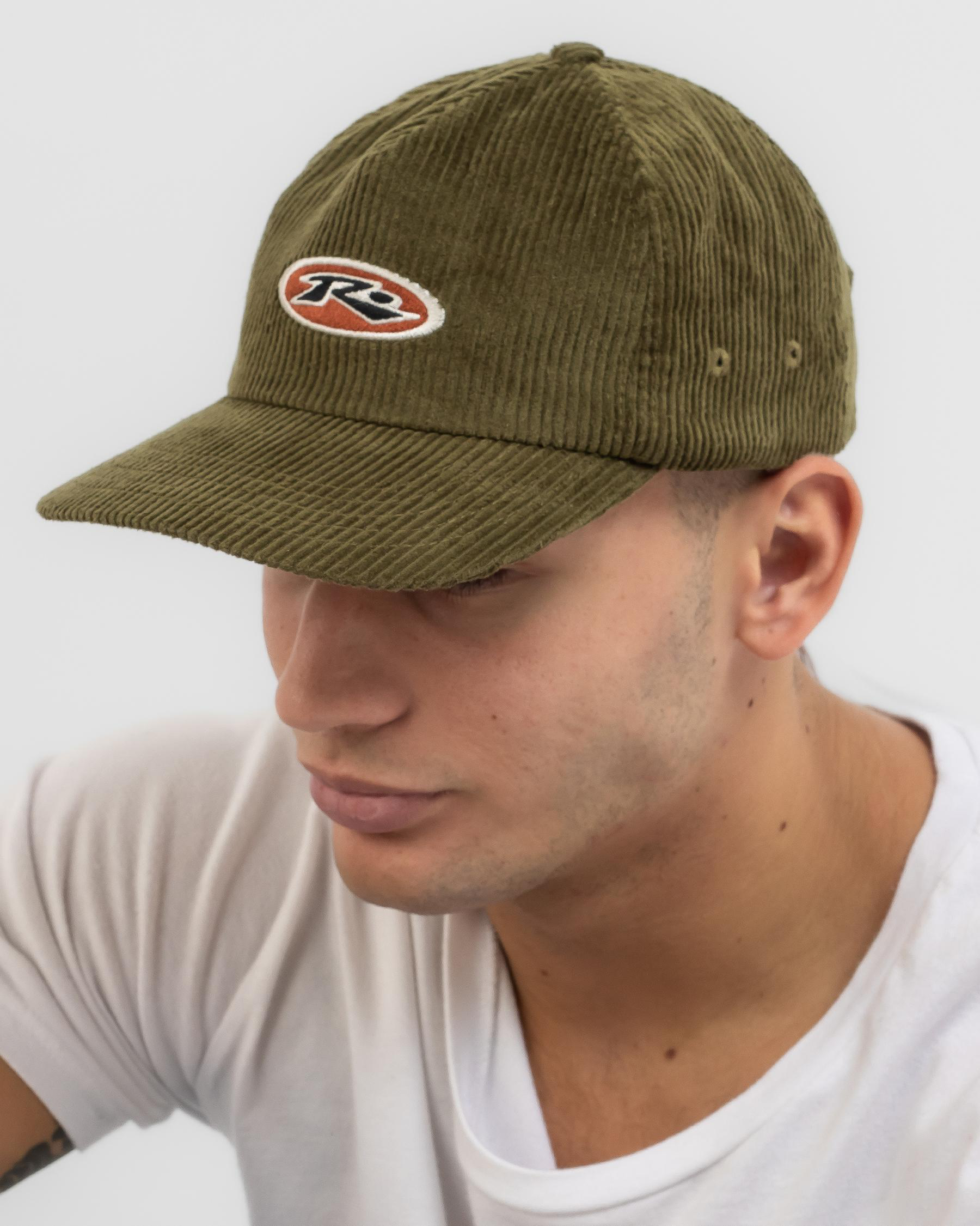 Shop Rusty Glory Days Cord Surf Cap In Gun Green - Fast Shipping & Easy ...