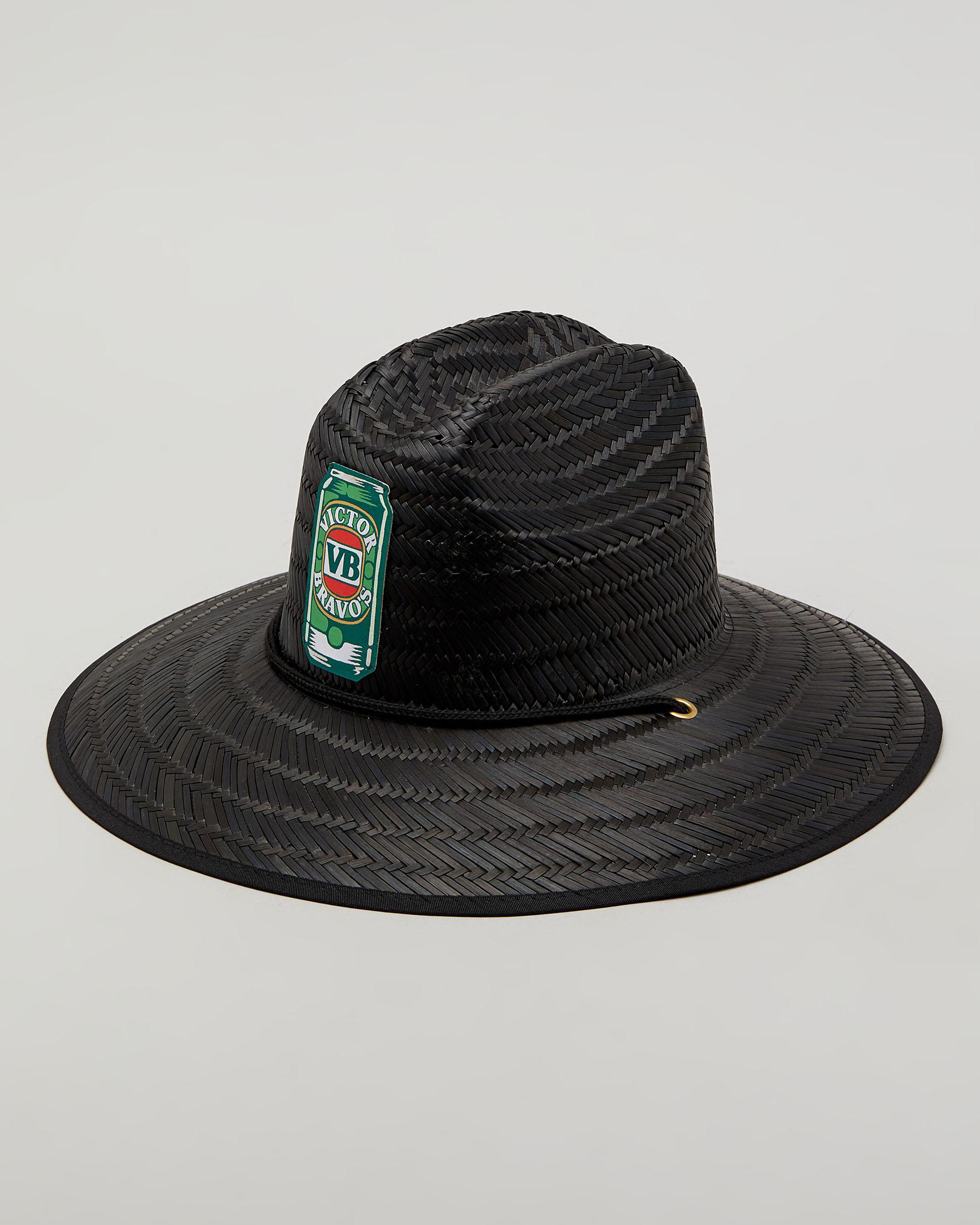 Shop Victor Bravo's Vicky's Can Straw Hat In Black - Fast Shipping ...