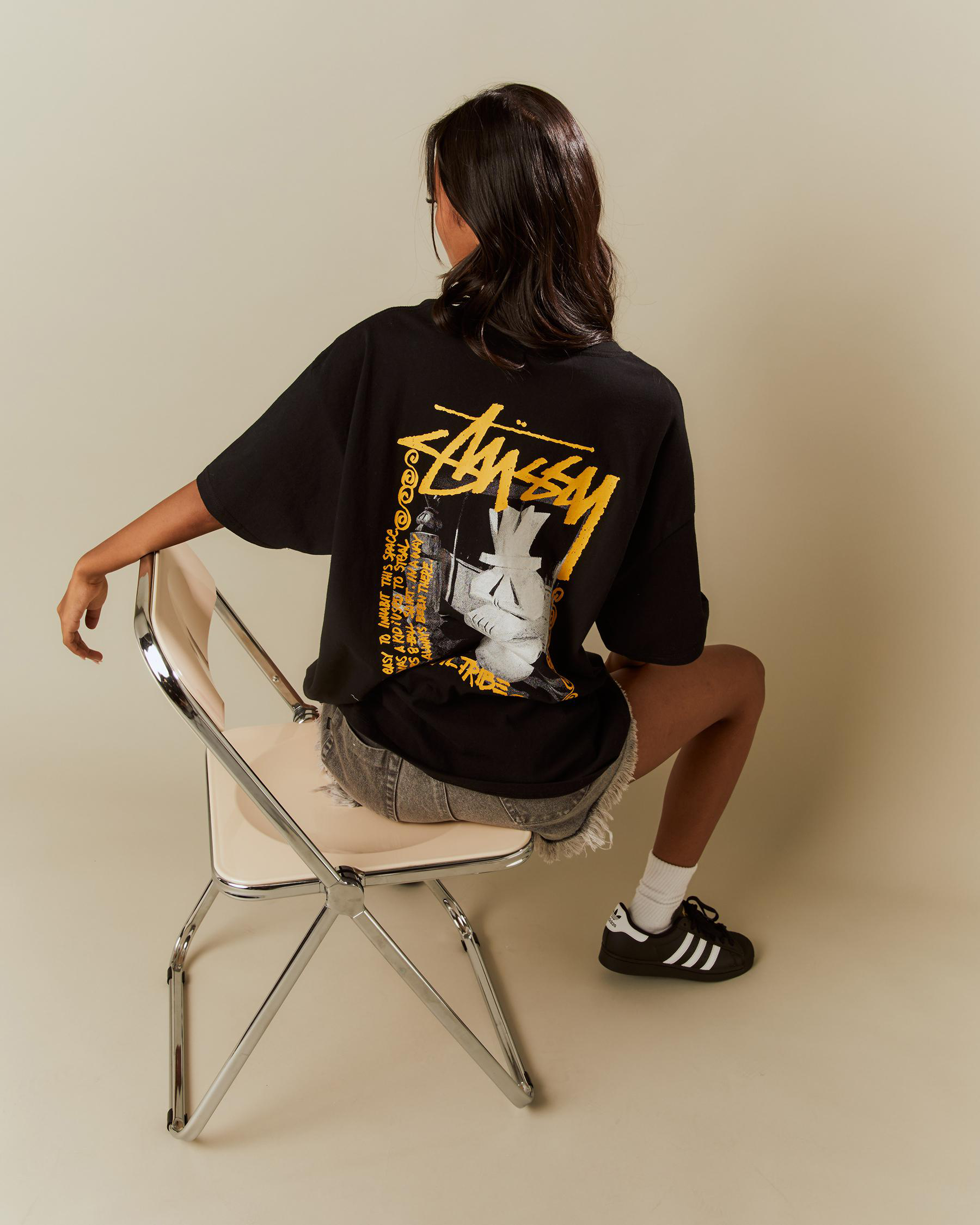 Shop Stussy Rabbit Hole Relaxed T-Shirt In Black - Fast Shipping & Easy ...