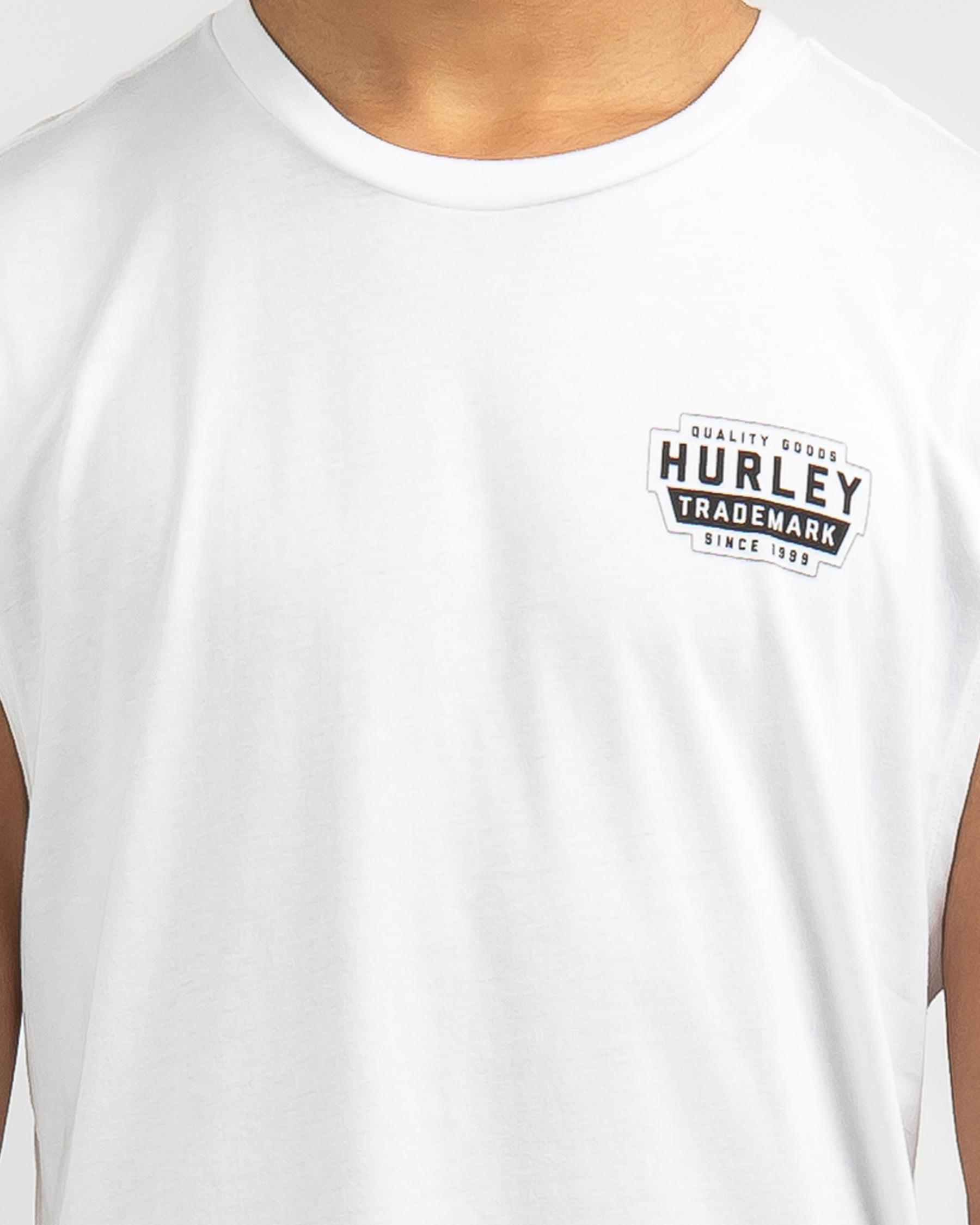 Shop Hurley Station Muscle Tank In White - Fast Shipping & Easy Returns ...