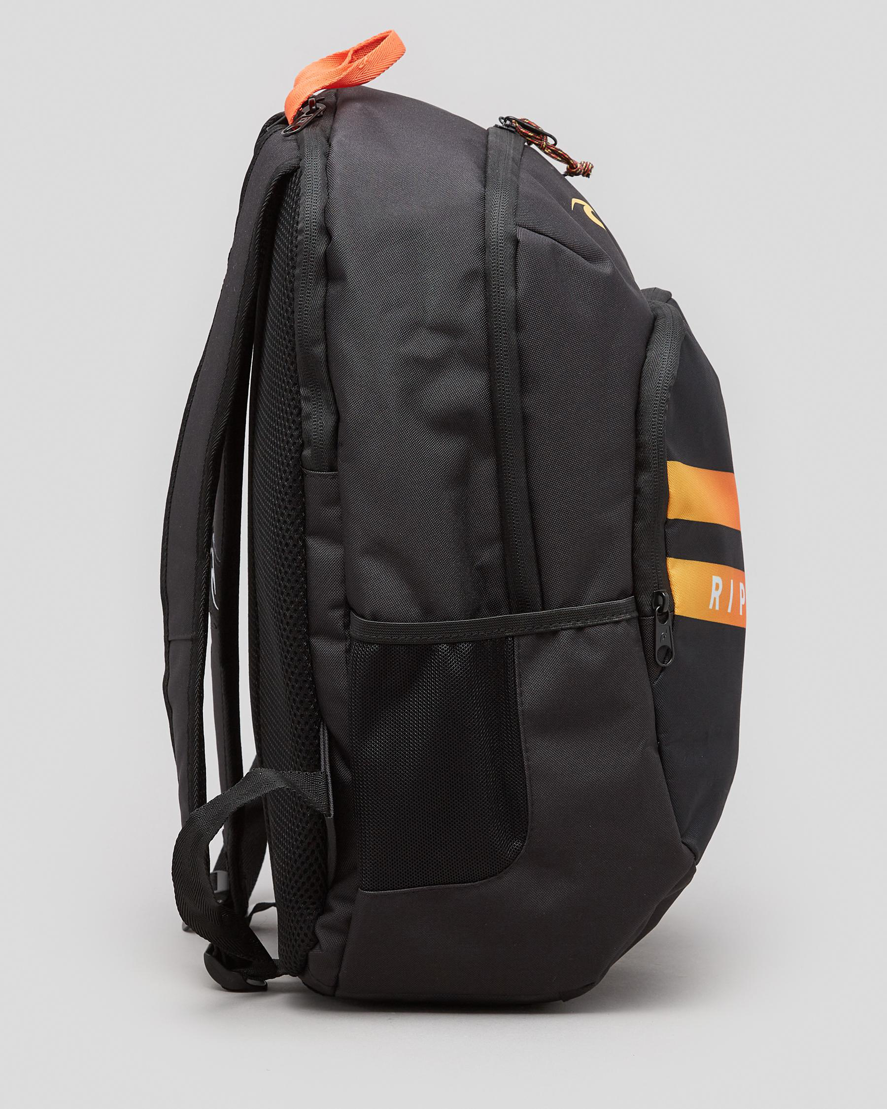 Shop Rip Curl Ozone 30L Combo Eco Backpack In Black/orange - Fast ...