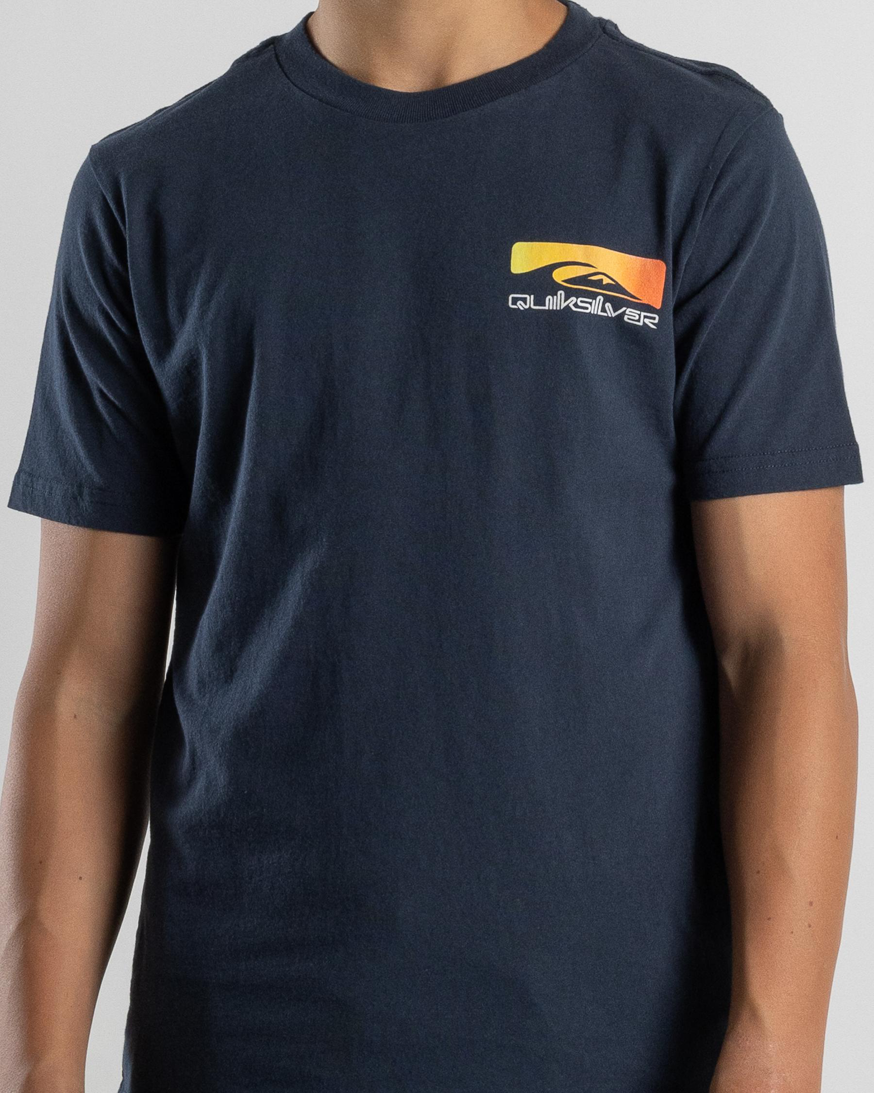 Shop Quiksilver Boys' Shadow Cast T-Shirt In Dark Navy - Fast Shipping ...