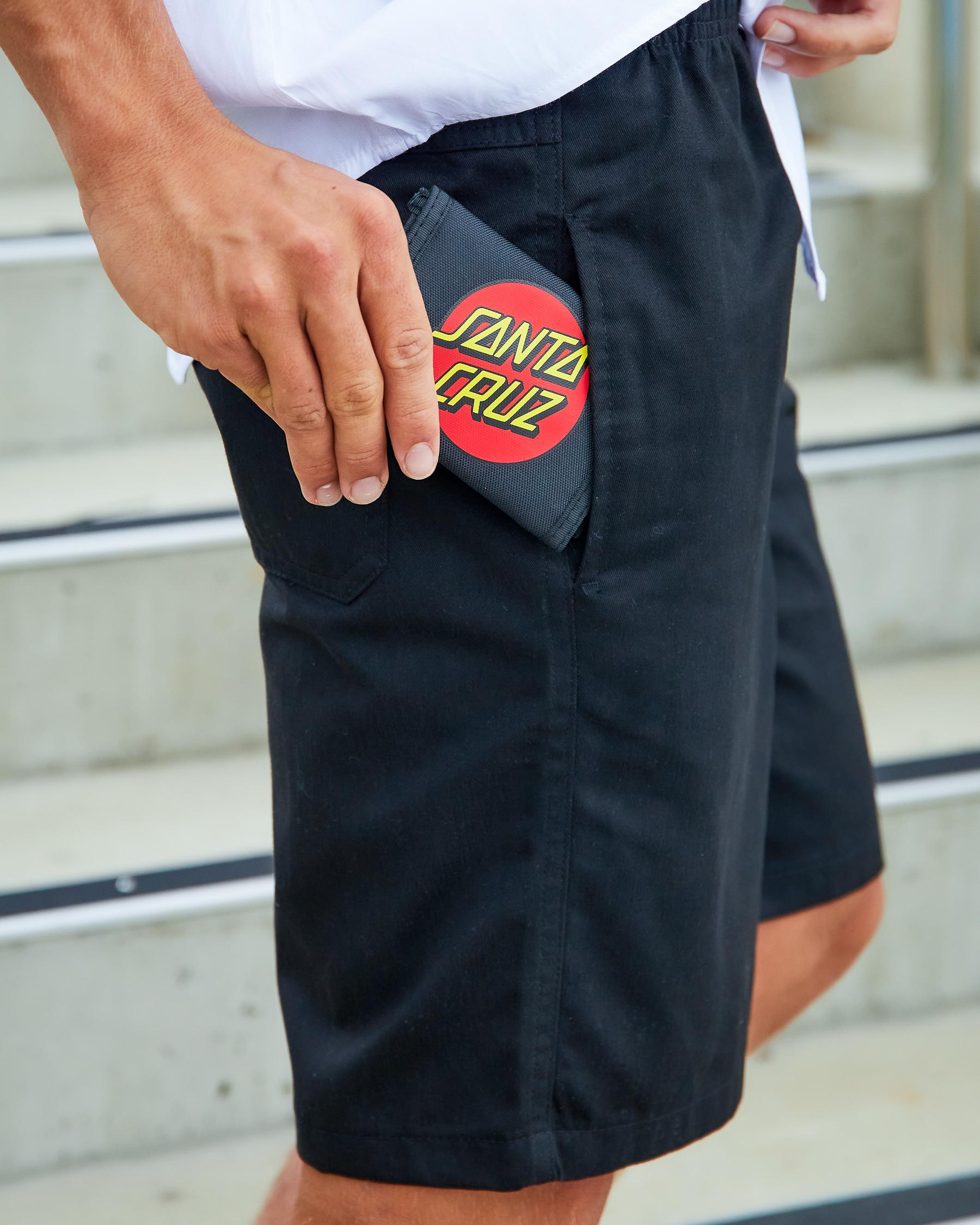 Santa Cruz Classic Dot Strip Velcro Wallet In Black | City Beach Australia