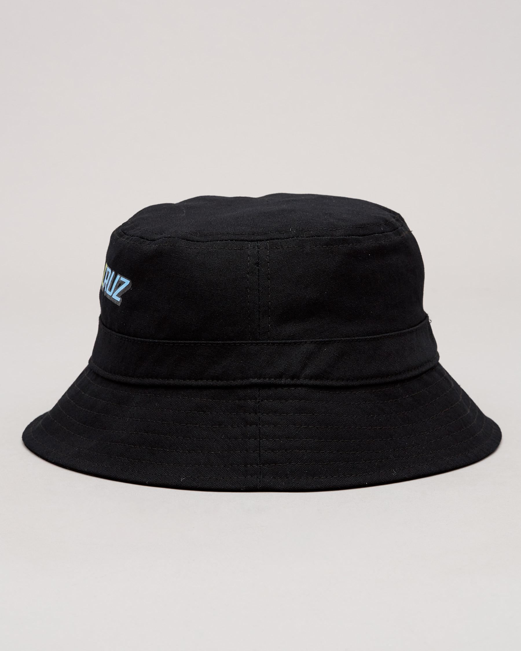 Santa Cruz Youth Strip Fade Bucket Hat In Black - FREE* Shipping & Easy ...