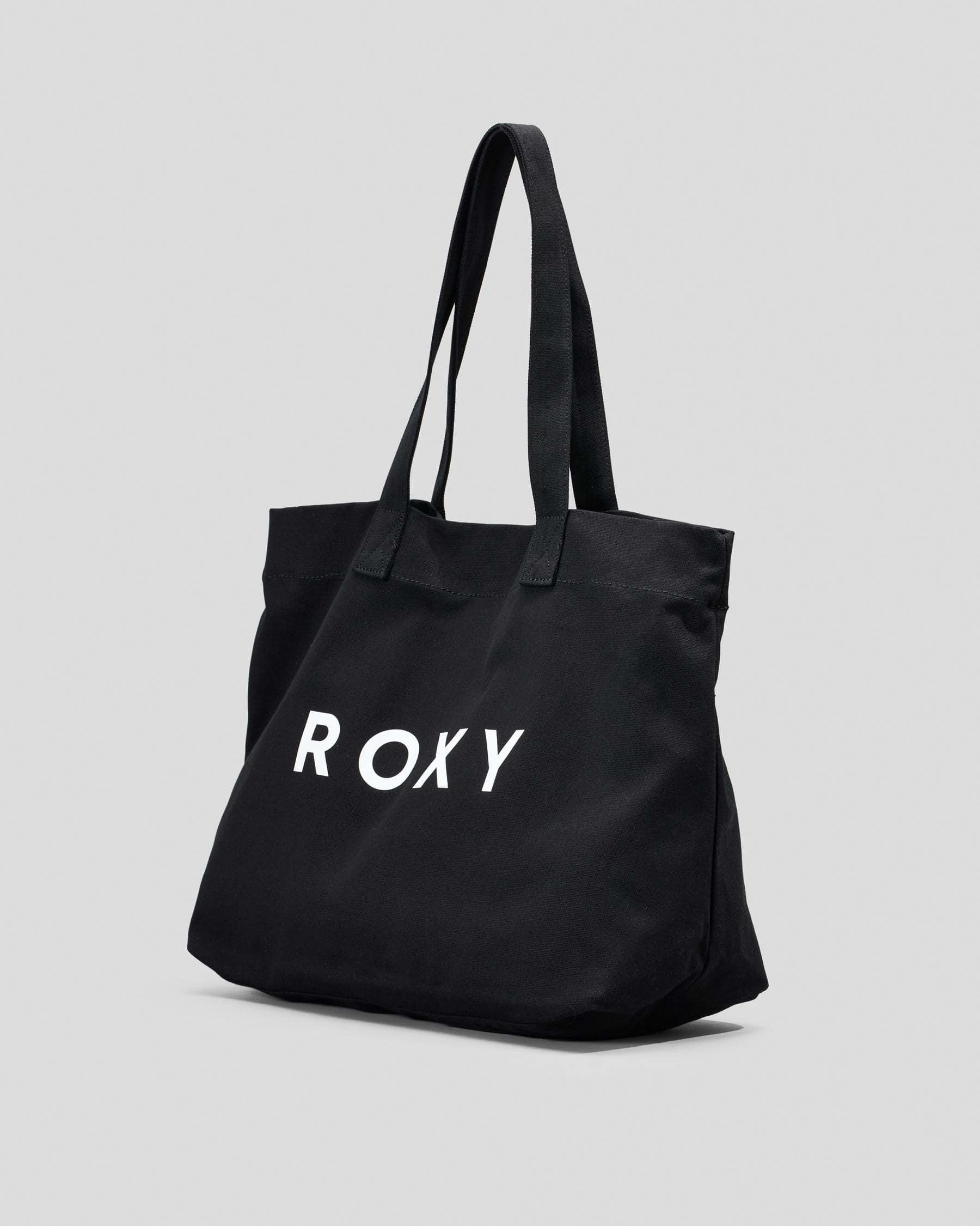 Shop Roxy Go For It Beach Bag In Anthracite - Fast Shipping & Easy ...