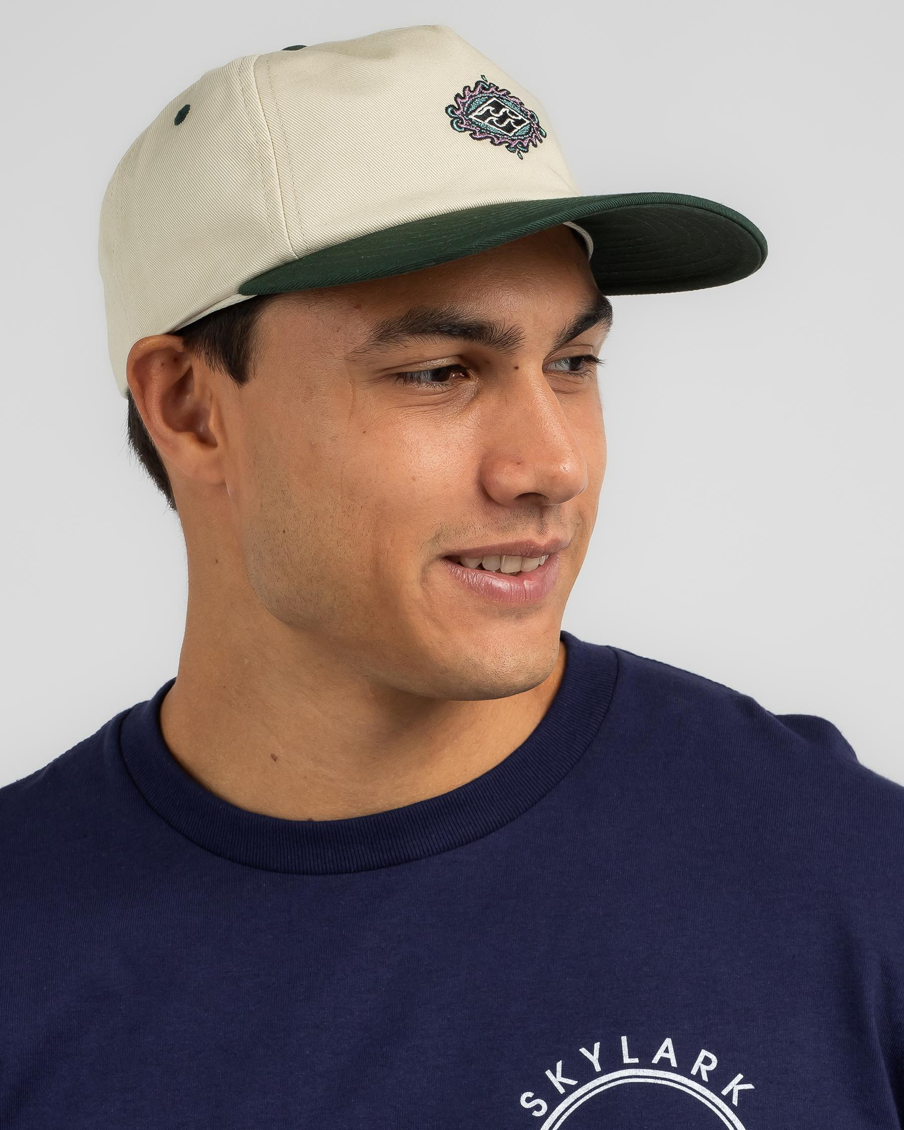 Shop Billabong Breakdown Snapback Cap In Deep Teal - Fast Shipping ...
