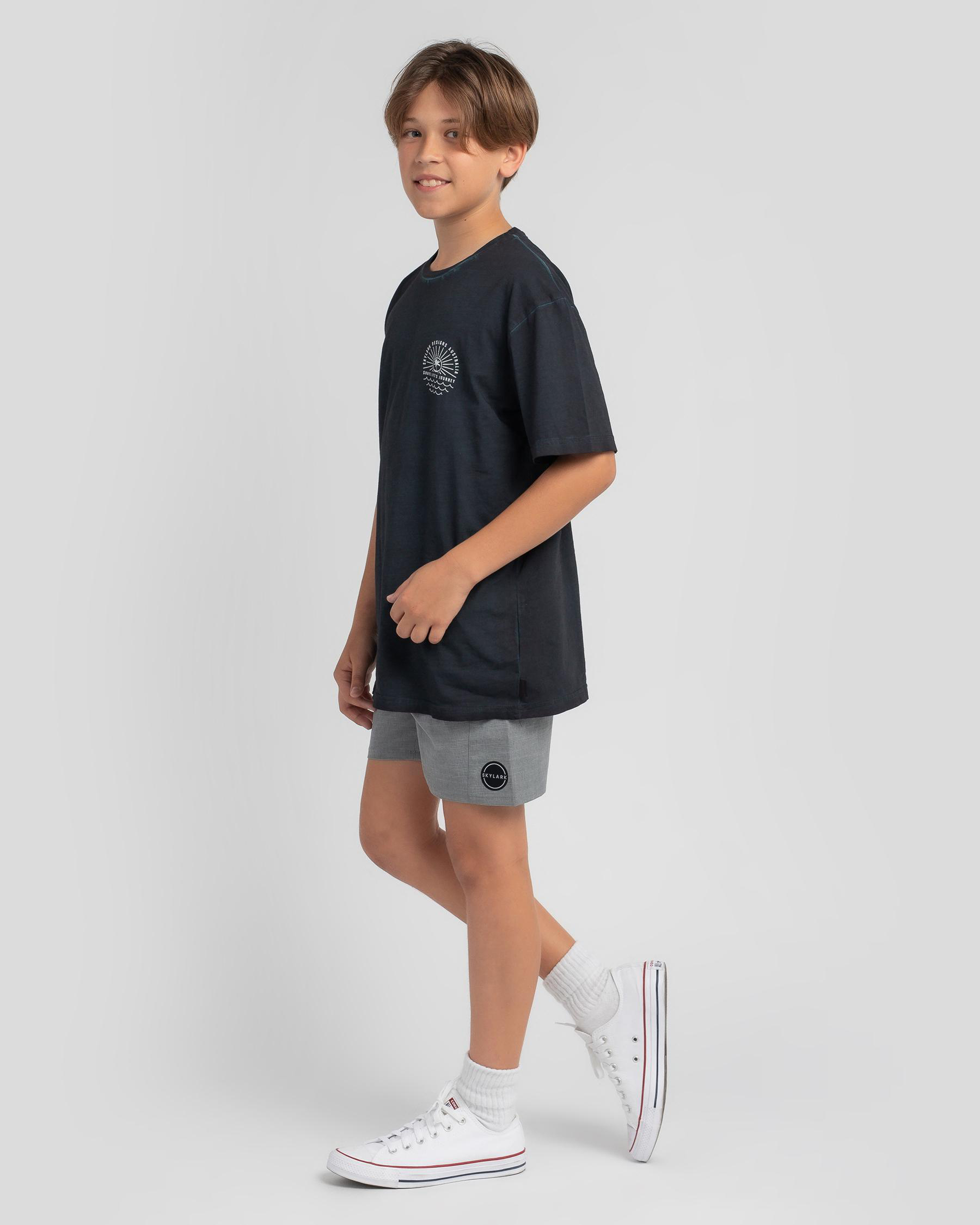 Shop Skylark Boys' Vertical Walk Shorts In Grey - Fast Shipping & Easy ...