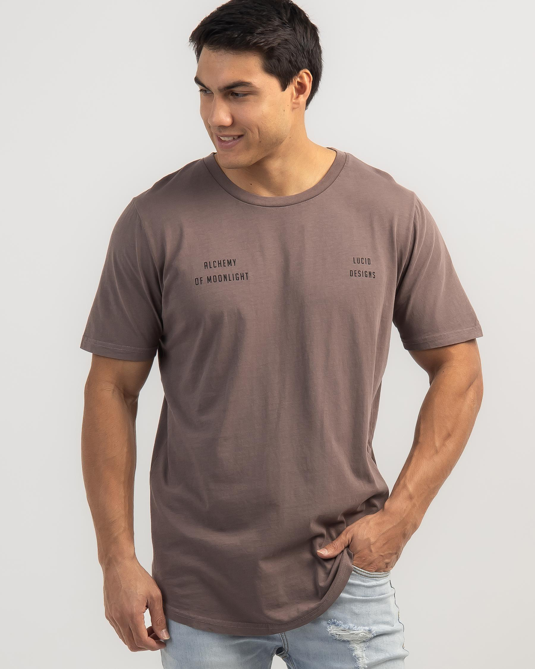 Shop Lucid Impulse T-Shirt In Mauve Overdye - Fast Shipping & Easy ...