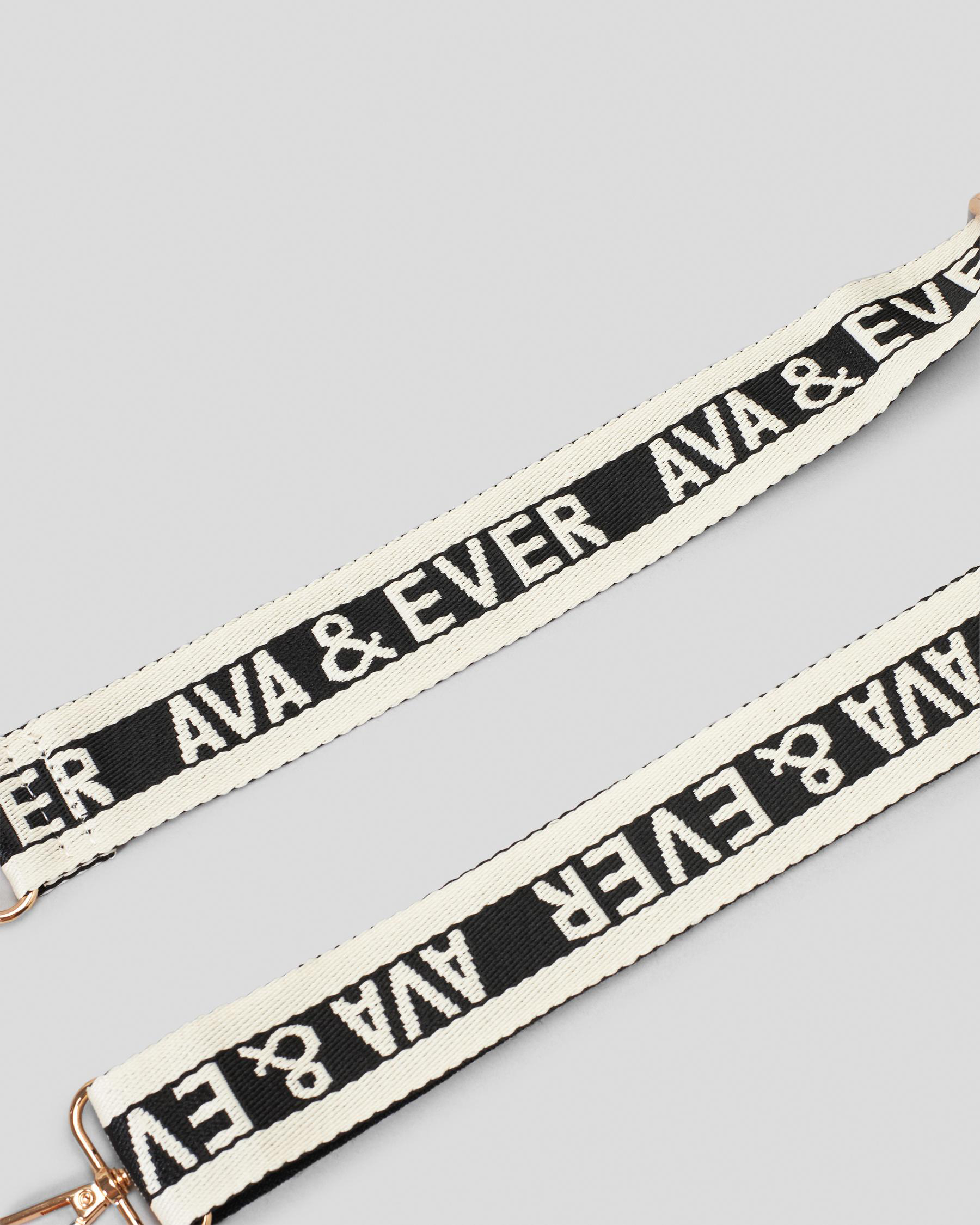 Shop Ava And Ever Border Strap In Black/cream With Gold - Fast Shipping ...