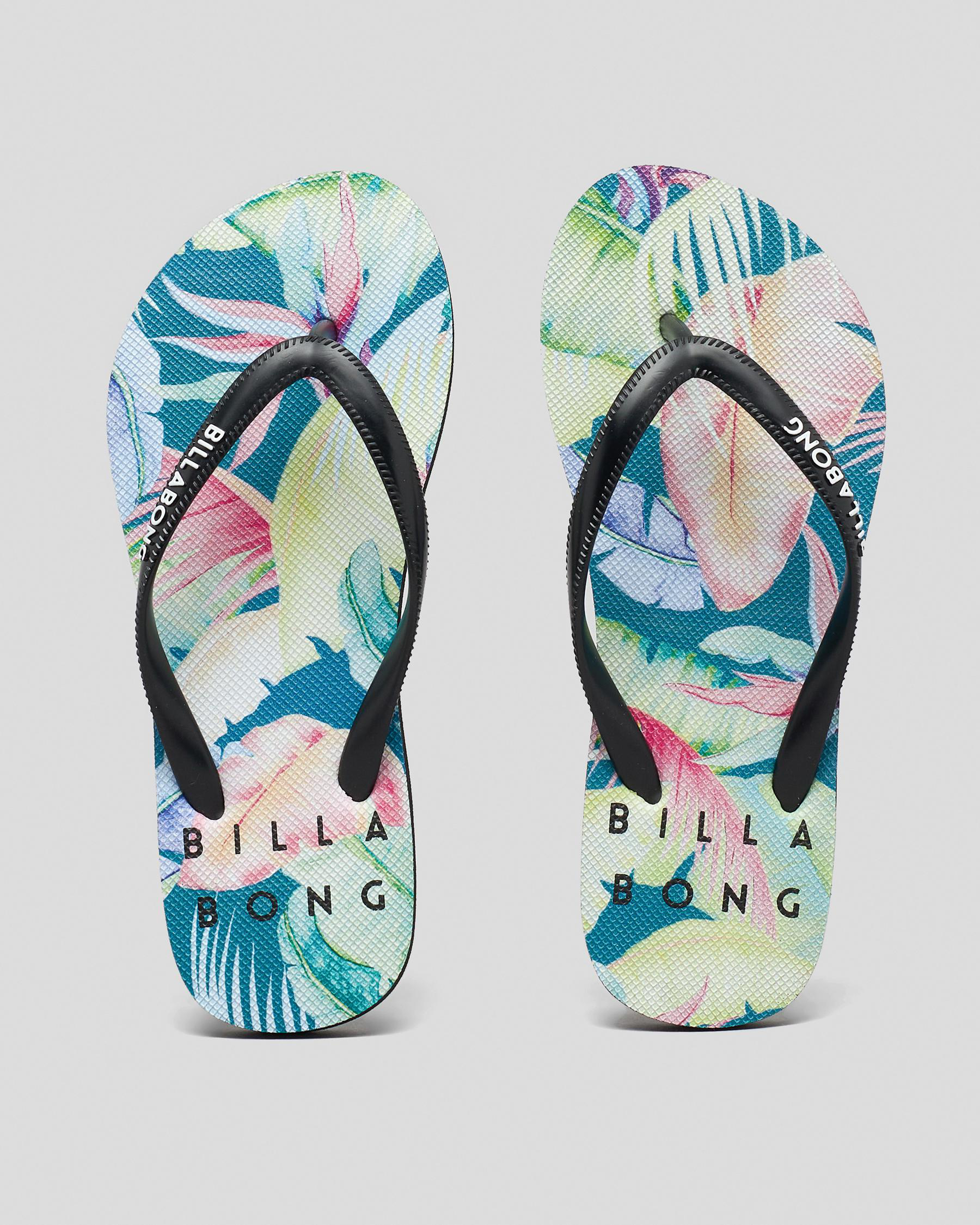 Shop Billabong Girls' Marine Tropic Thongs In Black - Fast Shipping ...