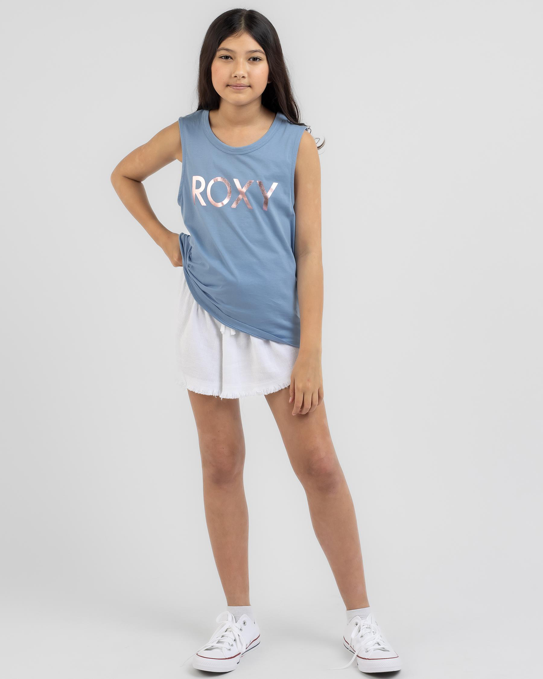 Shop Roxy Girls' Someone Else Tank Top In Allure - Fast Shipping & Easy ...