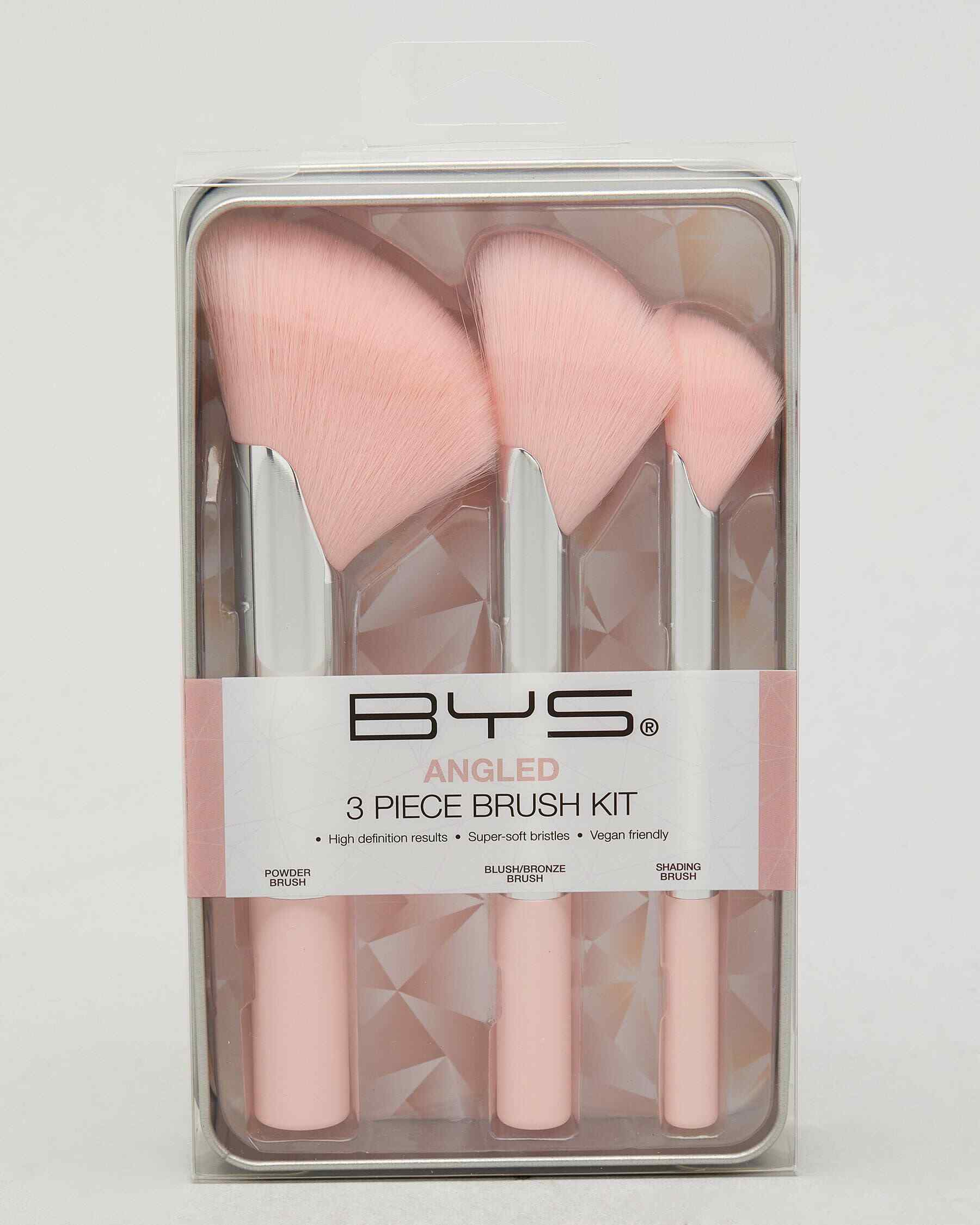 Shop BYS Angled Makeup Brush Pack In Pink - Fast Shipping & Easy ...
