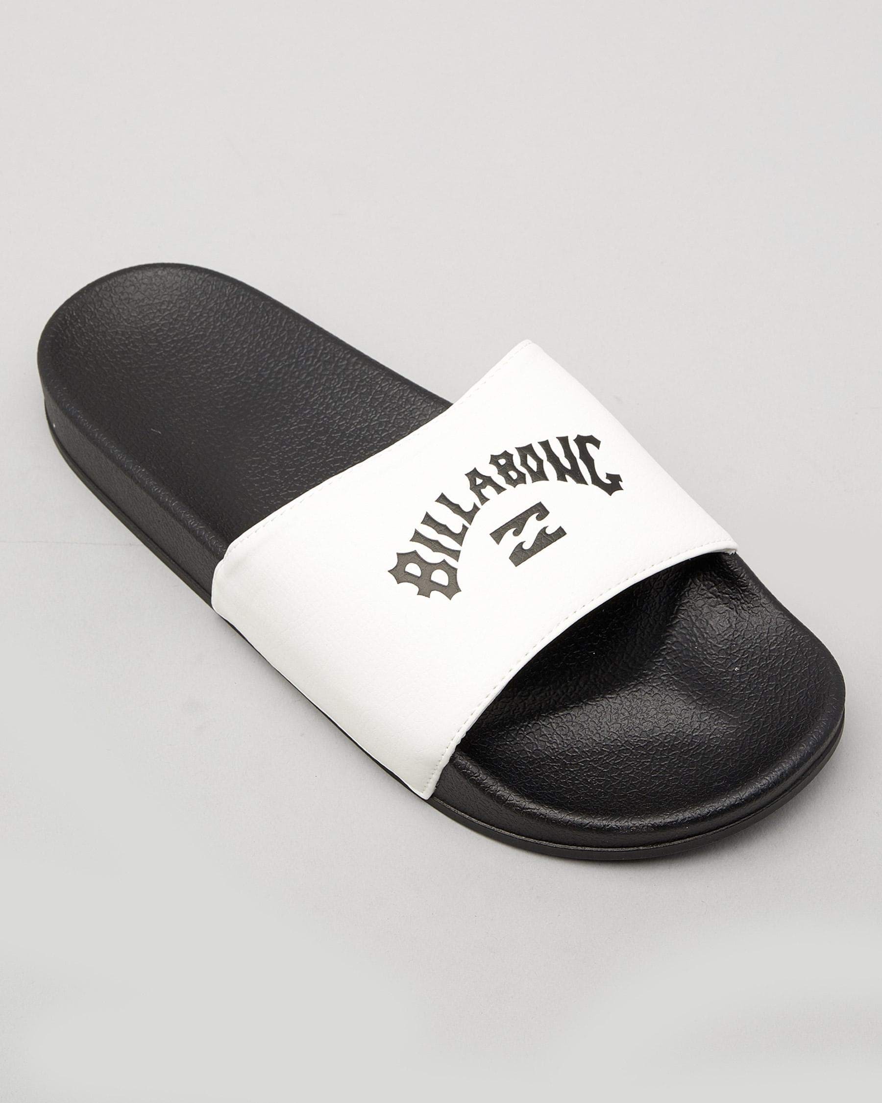 Shop Billabong Pool Slides In Black/white - Fast Shipping & Easy ...