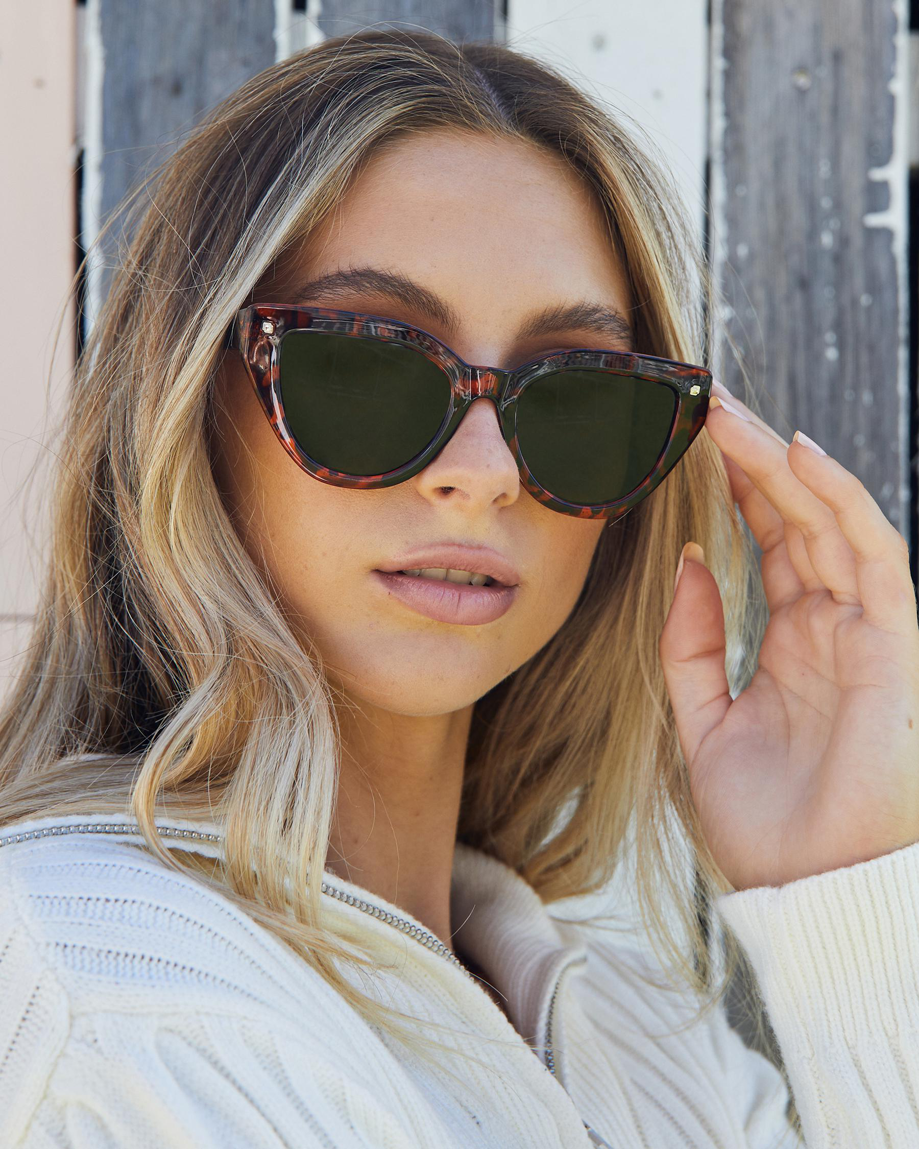 Shop Indie Eyewear Portland Sunglasses In Tort/g15 - Fast Shipping ...