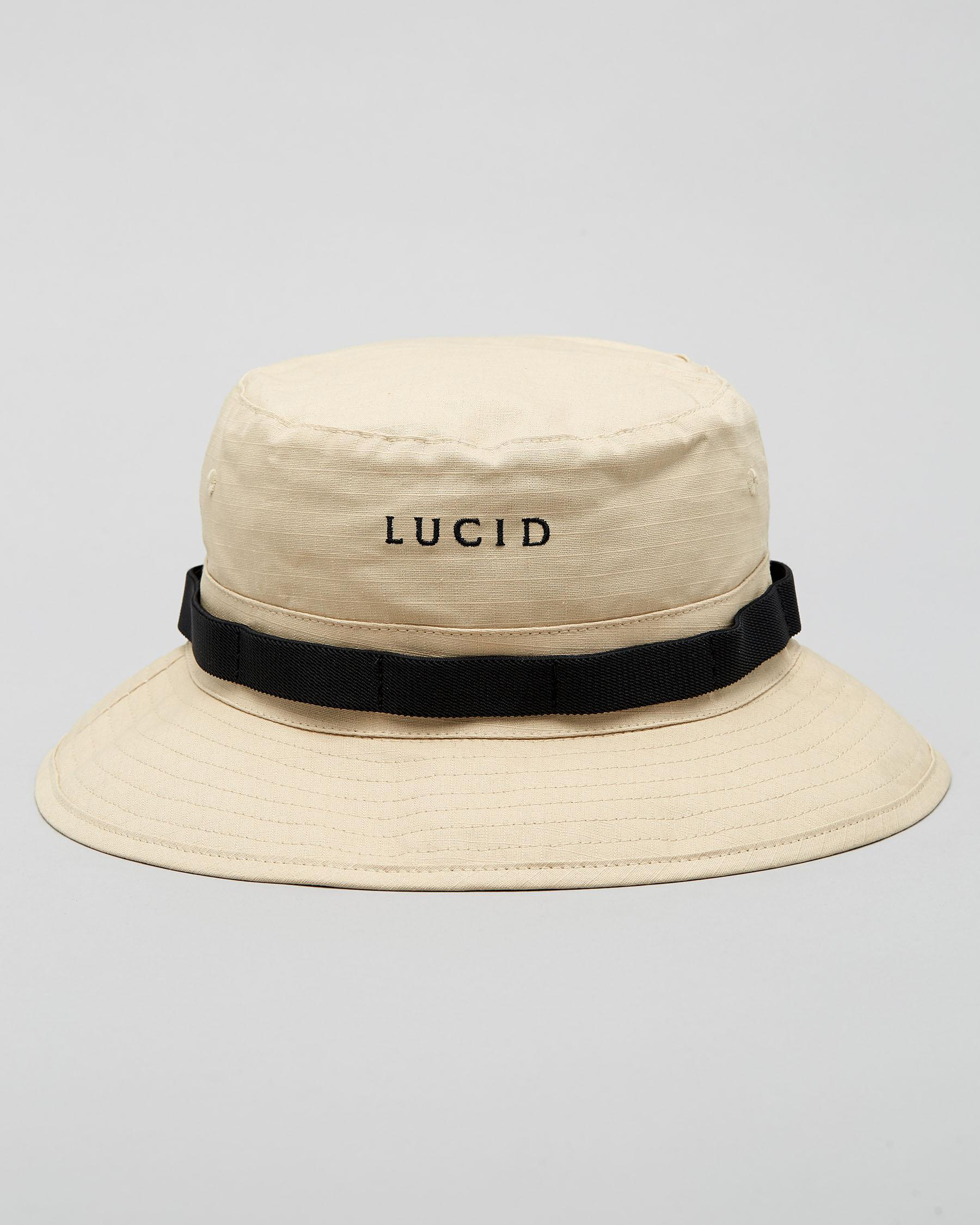 Shop Lucid Boys' Explorer Wide Brim Hat In Khaki - Fast Shipping & Easy ...