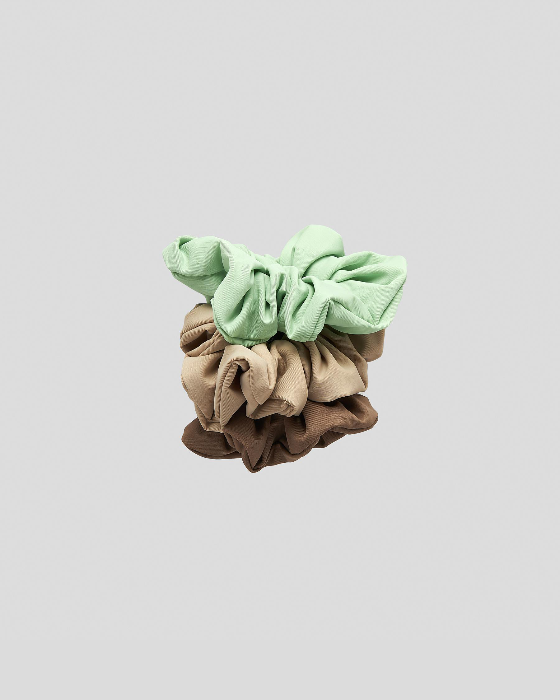 Shop Karyn In LA Stretch It Scrunchie Pack In Sage/stone/mocha - Fast ...