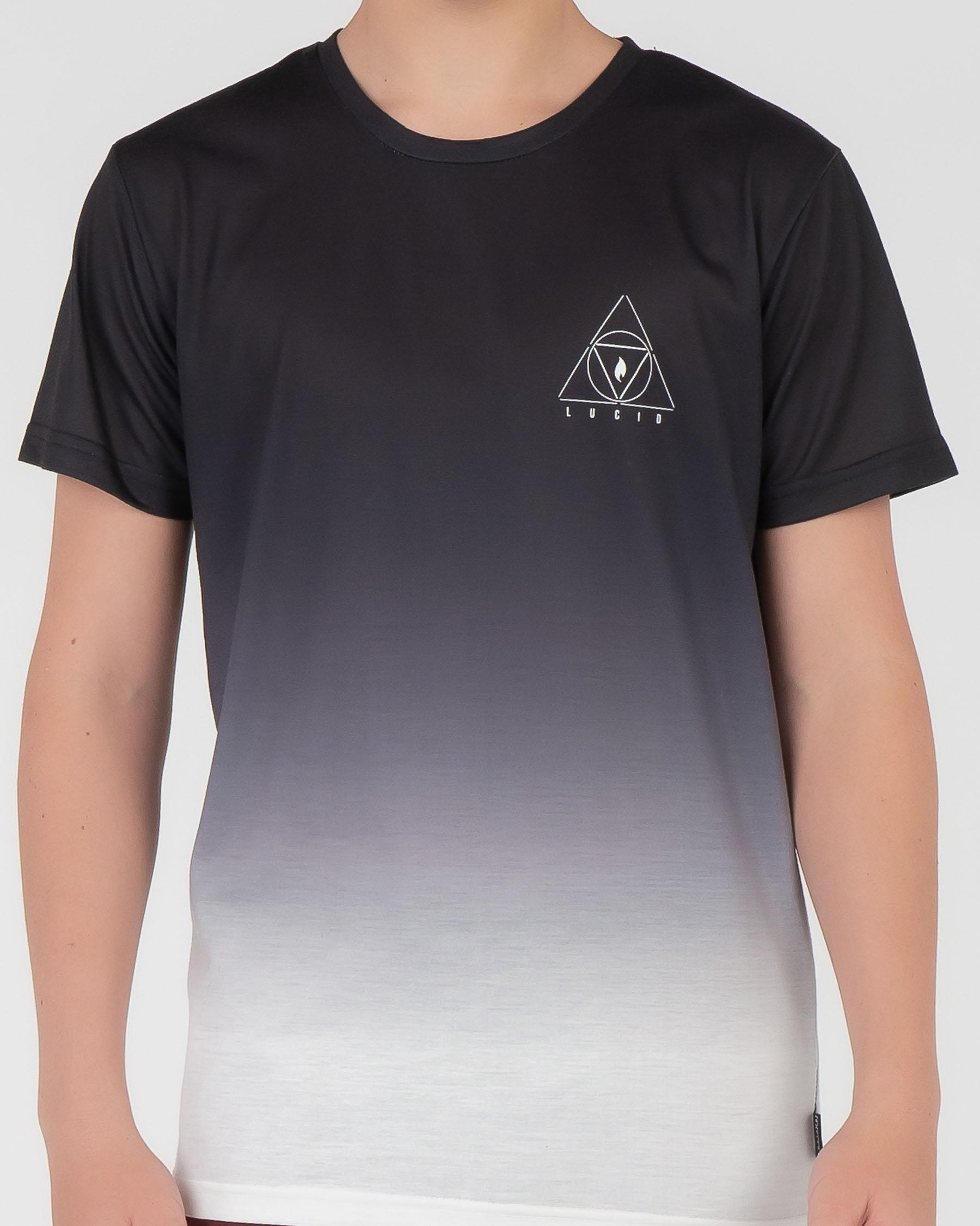 Shop Lucid Boys' Intense T-Shirt In Black Fade - Fast Shipping & Easy ...