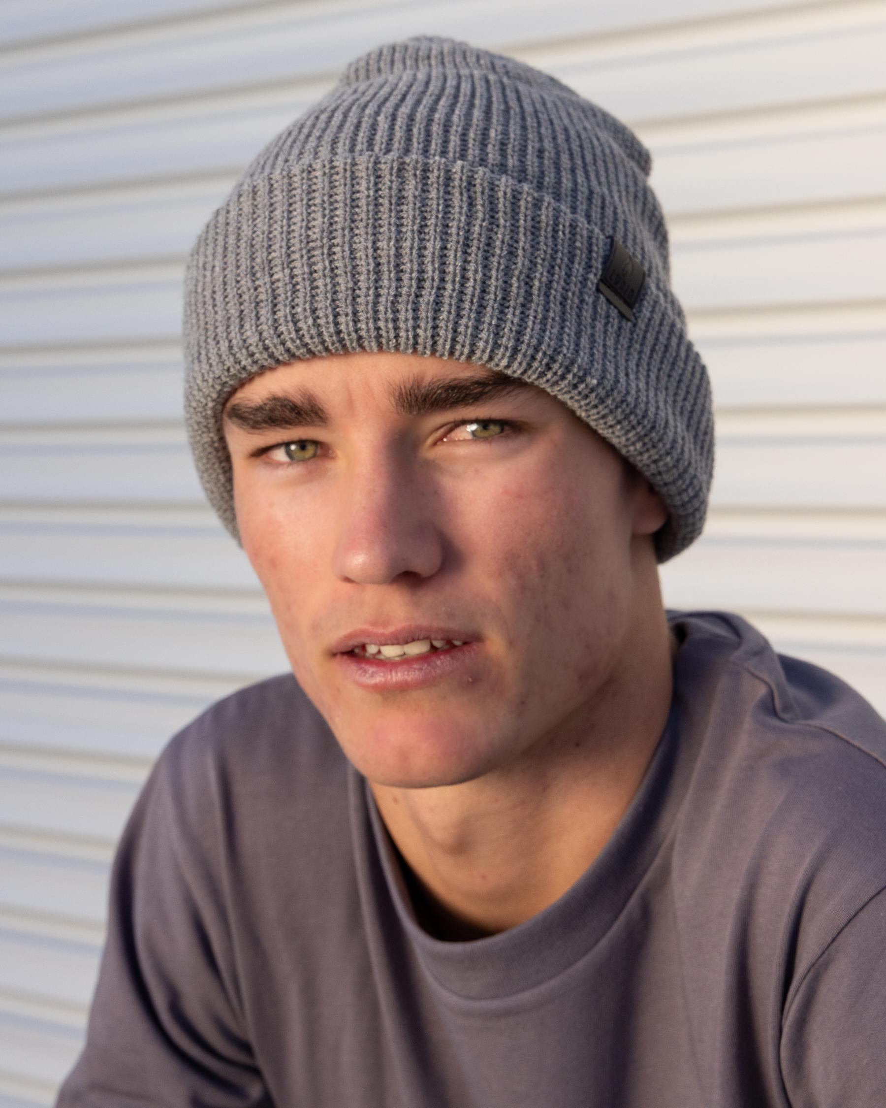 Shop Lucid Scenery Two Way Beanie In Grey Heather - Fast Shipping ...