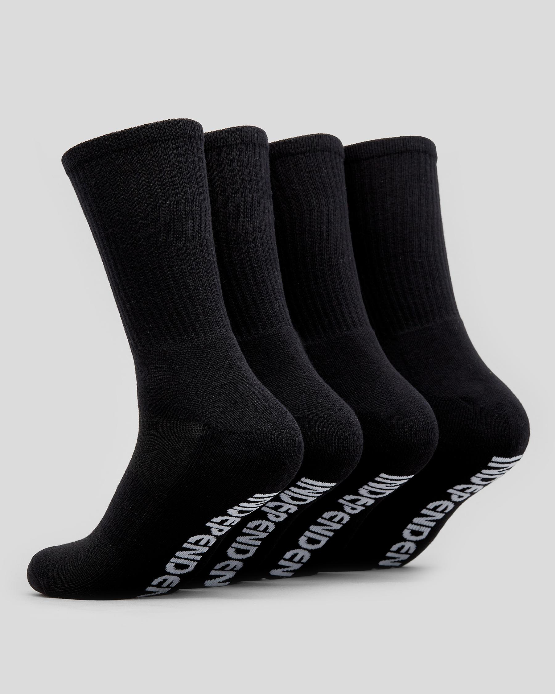 Shop Independent O.G.B.C Rigid Socks 4 Pack In Black - Fast Shipping ...