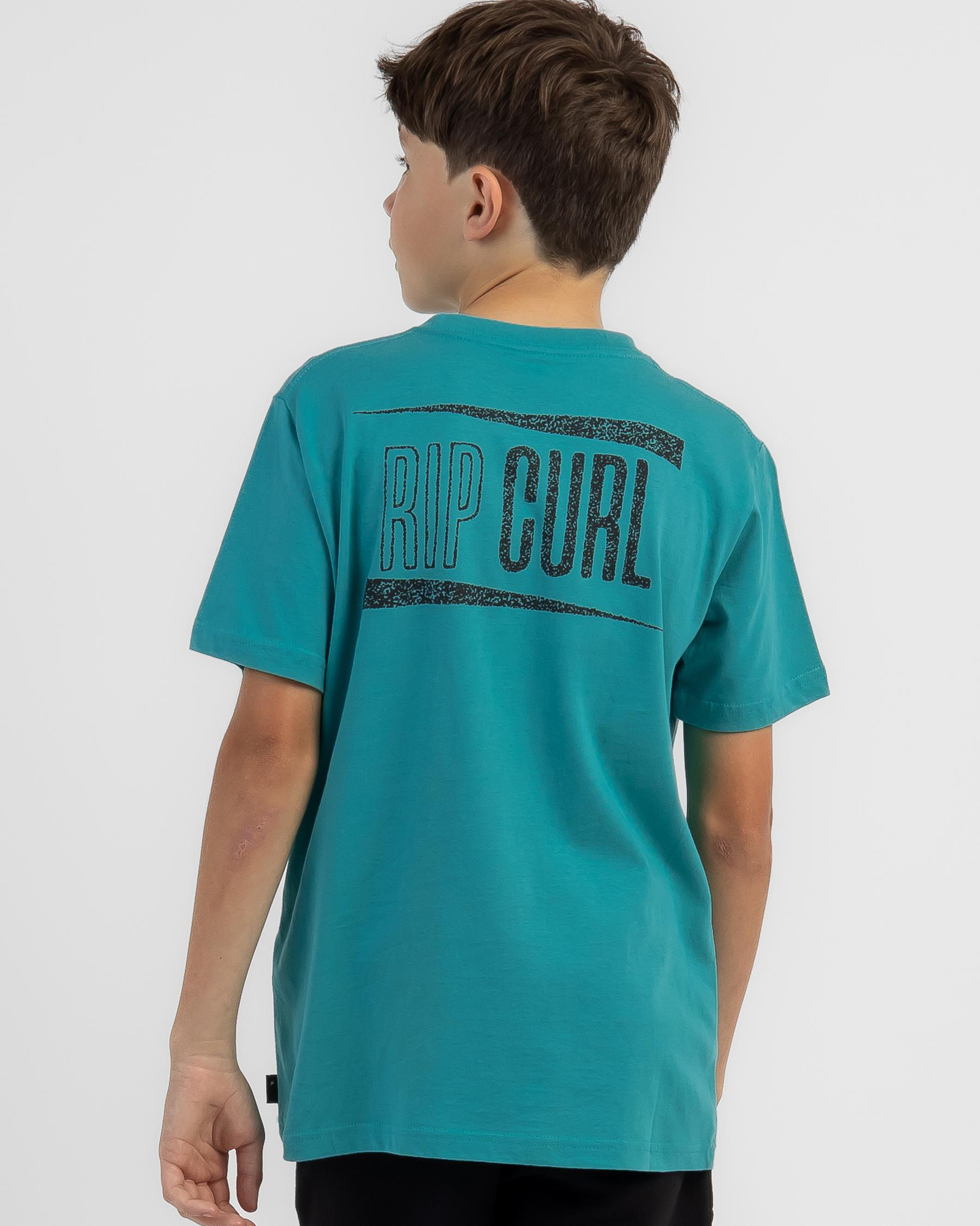 Shop Rip Curl Boys' Wedge T-Shirt In Baltic Teal - Fast Shipping & Easy ...