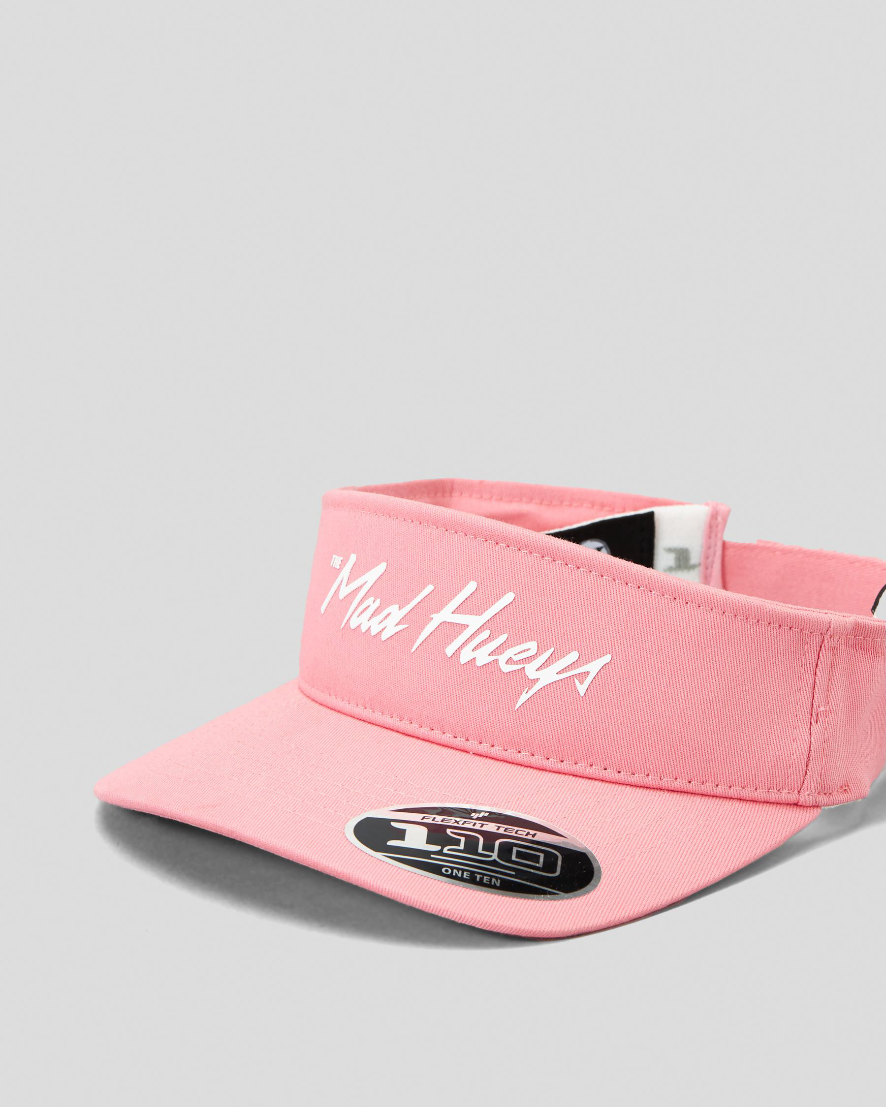 Shop The Mad Hueys Sailing Club Visor In Bubble Gum Pink - Fast ...
