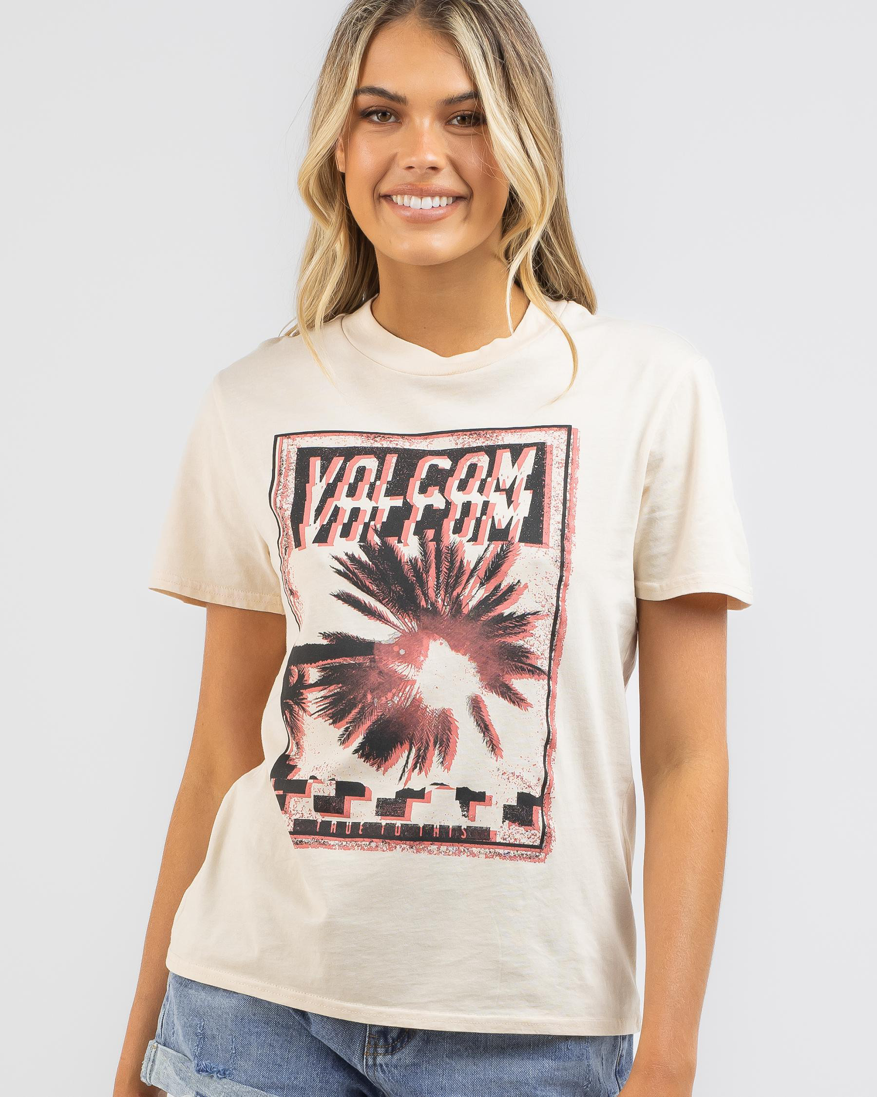 Shop Volcom Coco BF T-Shirt In Sand - Fast Shipping & Easy Returns ...