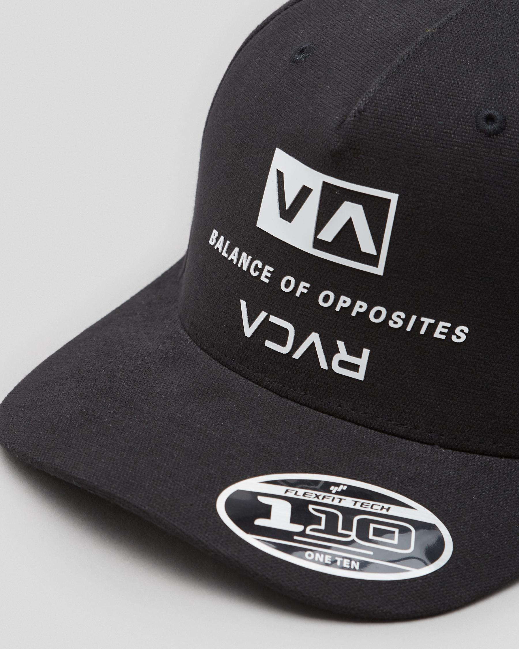 Shop RVCA Vert Pinched Snapback Cap In Black - Fast Shipping & Easy ...