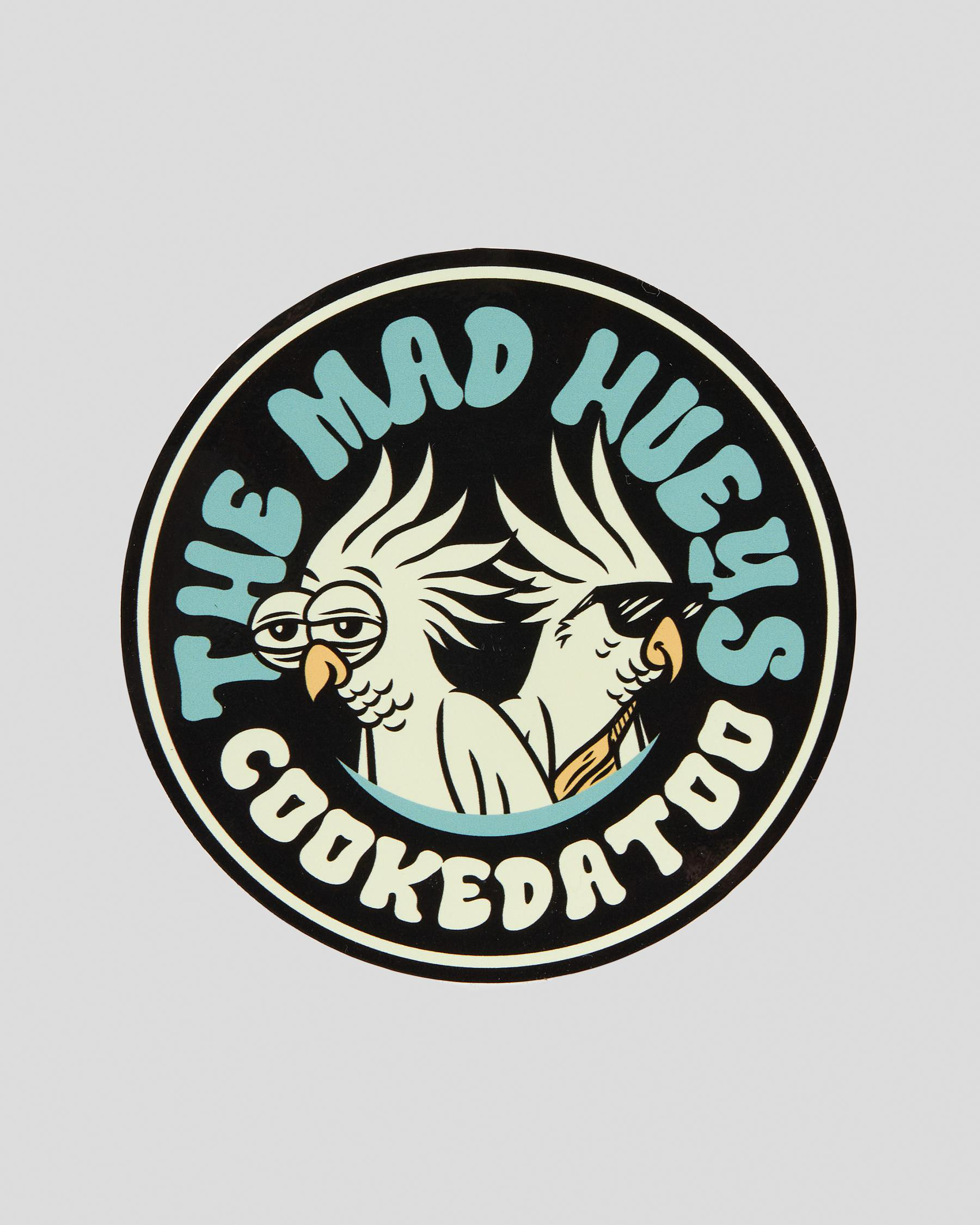 Shop The Mad Hueys Cookedatoo Sticker In Black - Fast Shipping & Easy ...